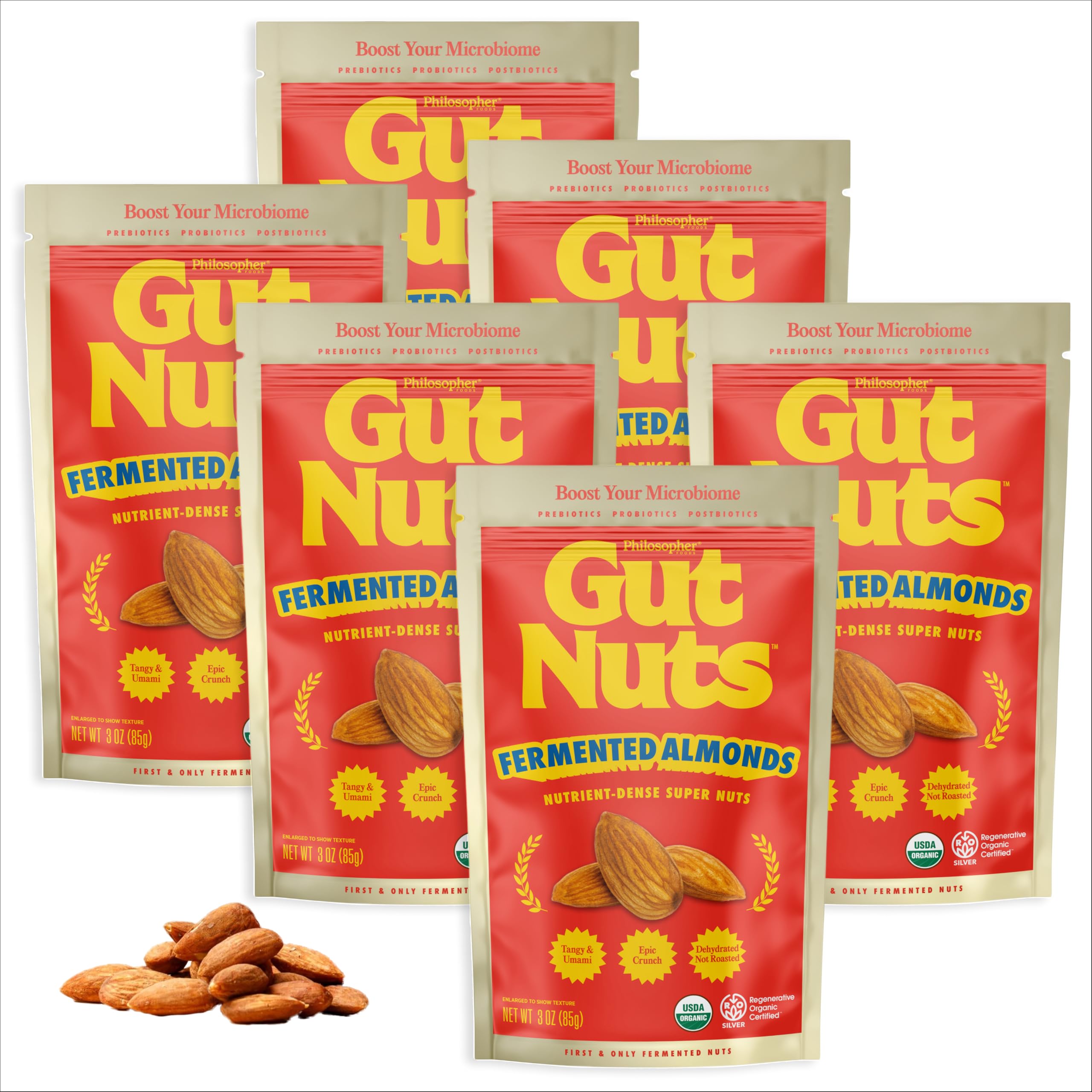 Amazon.com: Philosopher Foods Gut Nuts - Fermented Almonds for Gut ...