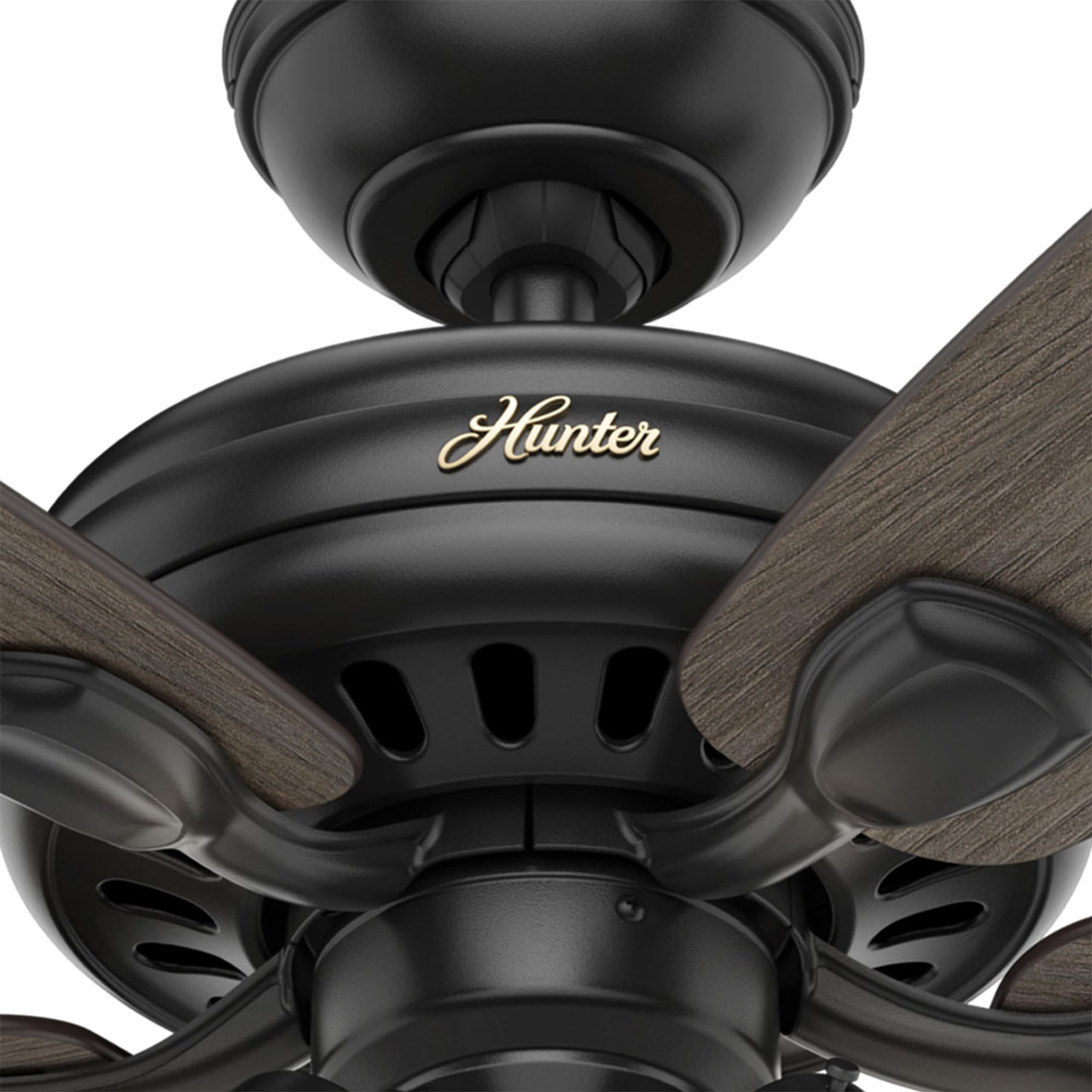 Snapklik.com : Hunter 52 Inch Matte Black Finish Contemporary Ceiling Fan