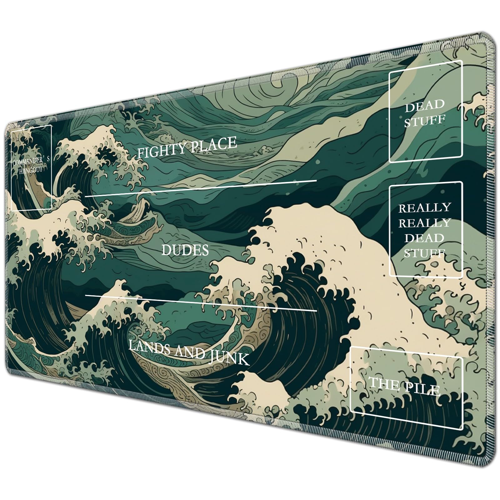 Amazon.com: JANENFNA TCG Playmat with Magic Zones 24 x 14 inches ...