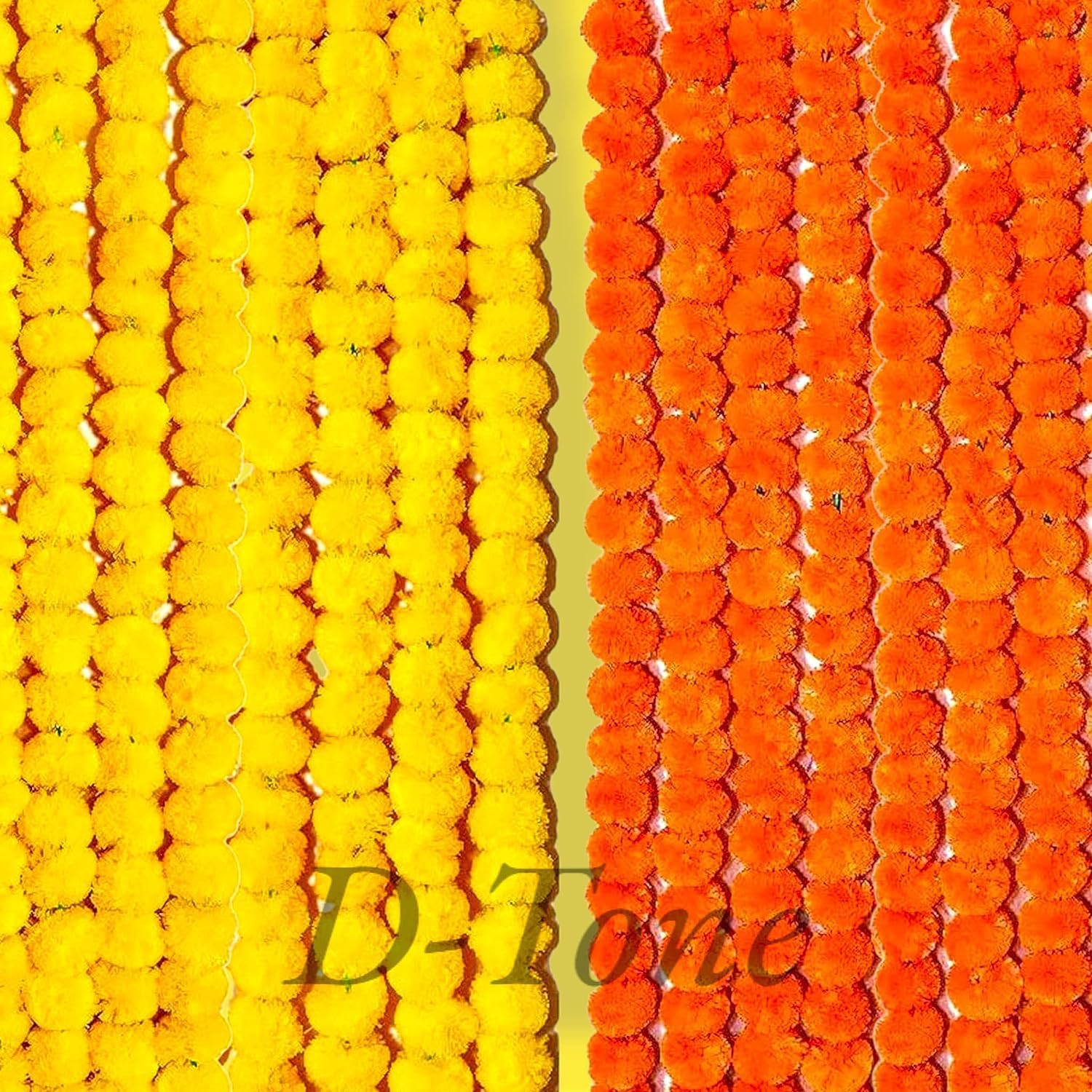 Buy Himanshi Collection Decorative Marigold Garland Mala Artificial ...
