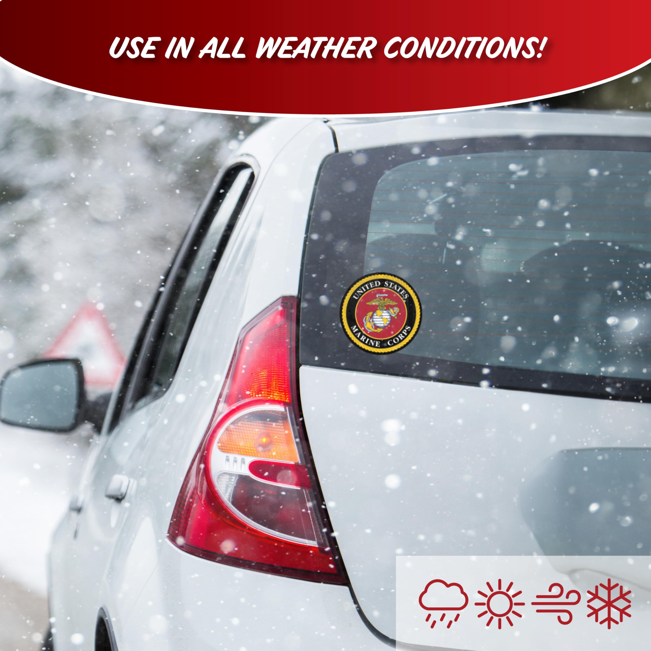 Snapklik.com : Marine Corps Car Decal - Large 5.5" USMC Vinyl Decal For ...