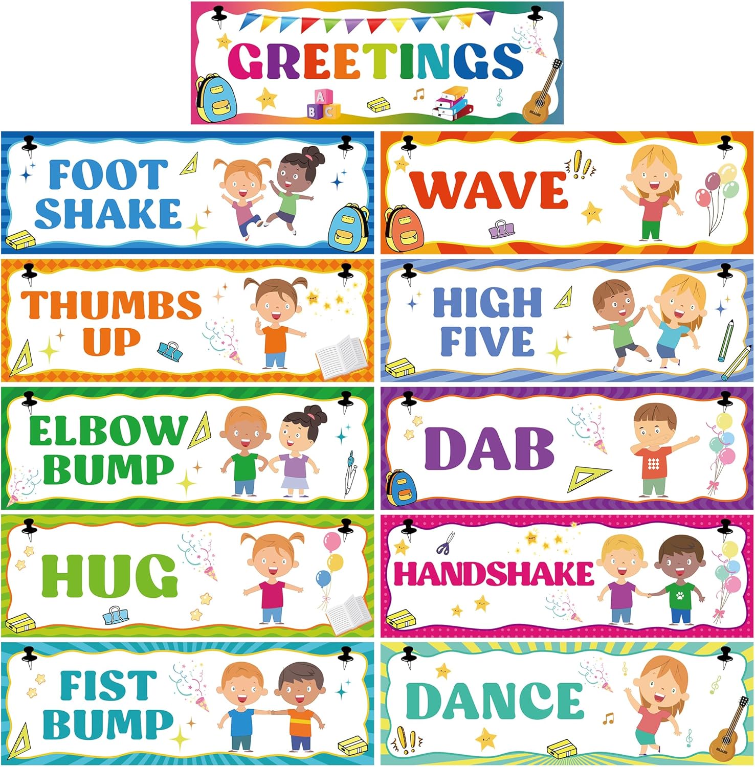 Amazon.com : Wehhbtye Greeting Choice Classroom Rules Posters,Social ...