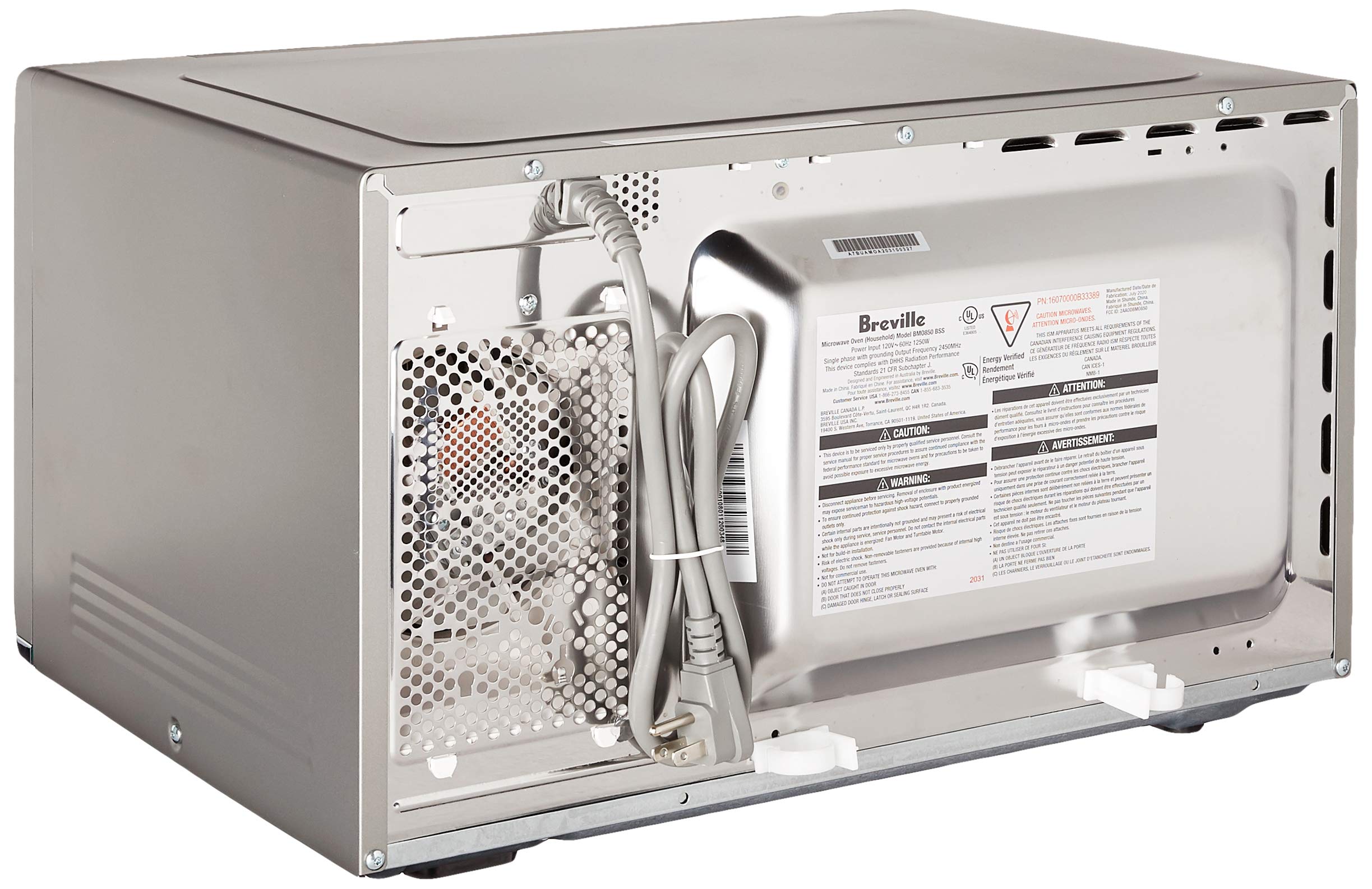 Breville BMO850BSS the Smooth Wave countertop microwave oven, Brushed ...