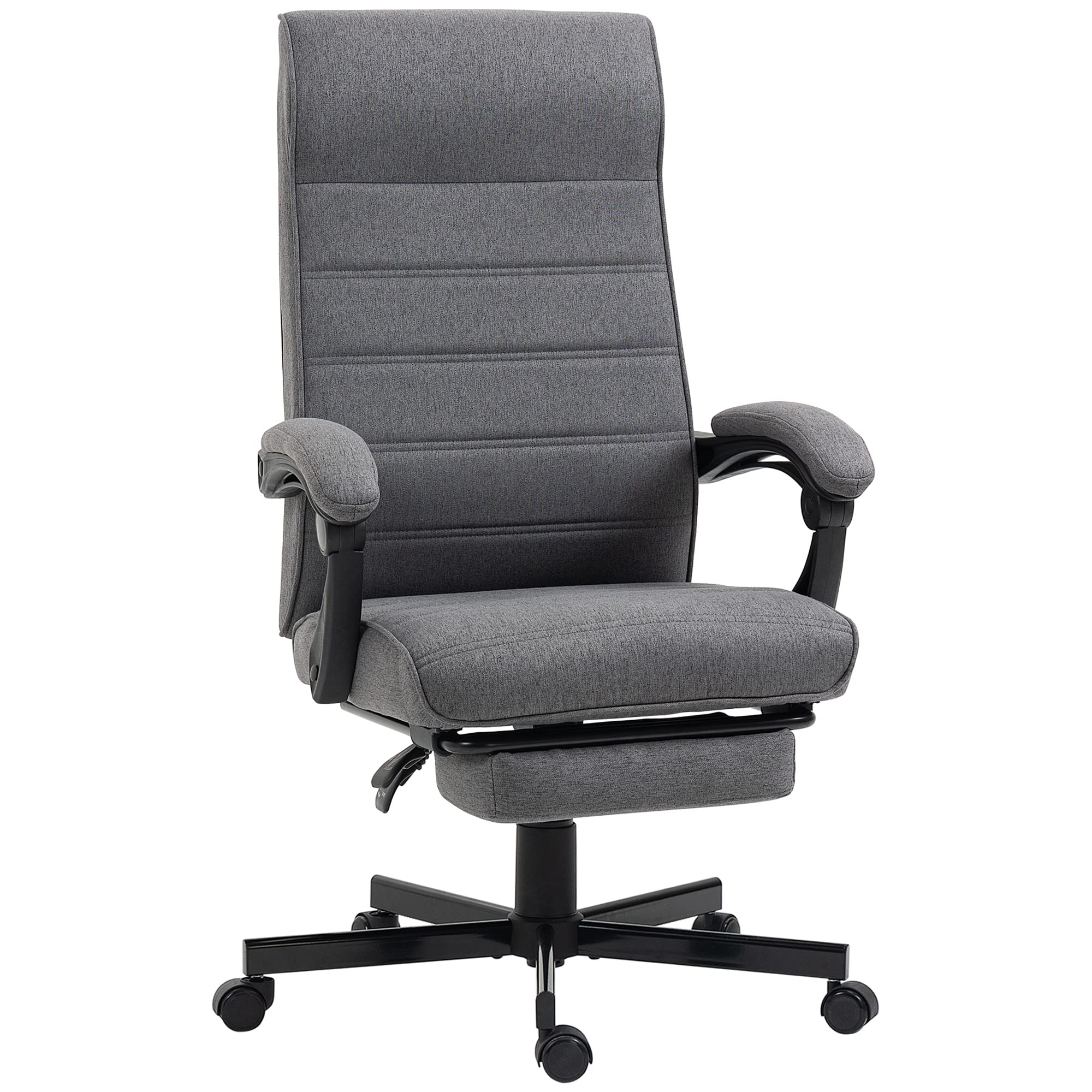 Vinsetto Office Chair, Computer Desk Chair, Fabric Swivel Chair with ...