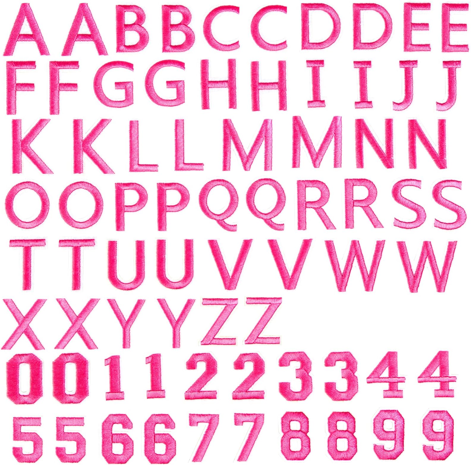 Amazon.com: Iron on Letter Patches 52 Pieces,bfuee Pink Letter Patches ...