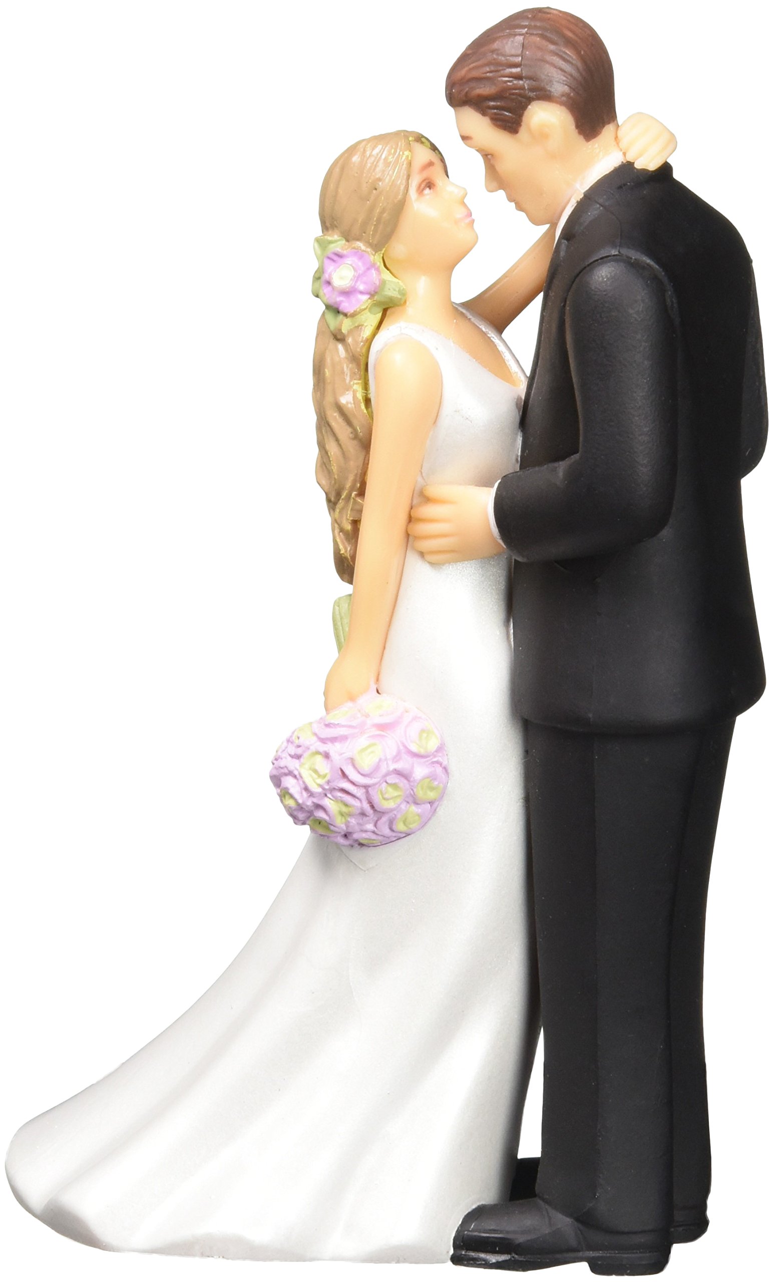 Black Bride And White Groom Wedding Cake Toppers