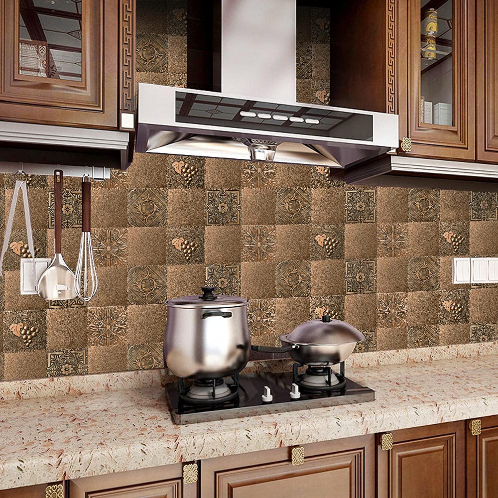 Bronze Backsplash Glass Mosaic Mosaic Tile Bronze Copper Glossy Tile