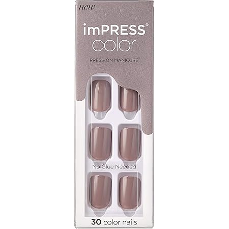 Amazon.com: KISS imPRESS Color Press-On Manicure, Gel Nail Kit, PureFit ...