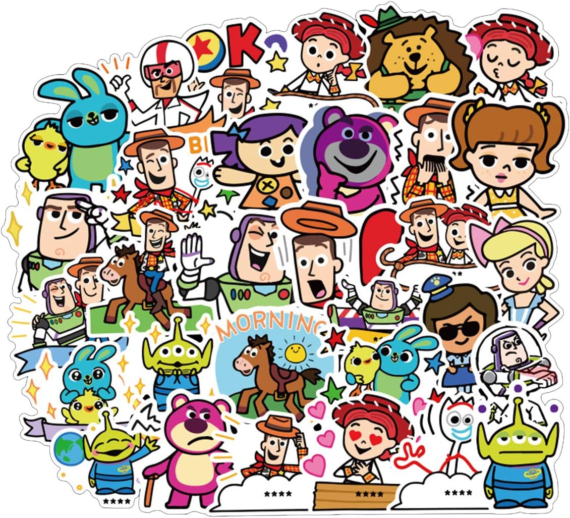 Amazon.com: 50 Pcs Toy Story Stickers for Water Bottles Waterproof ...