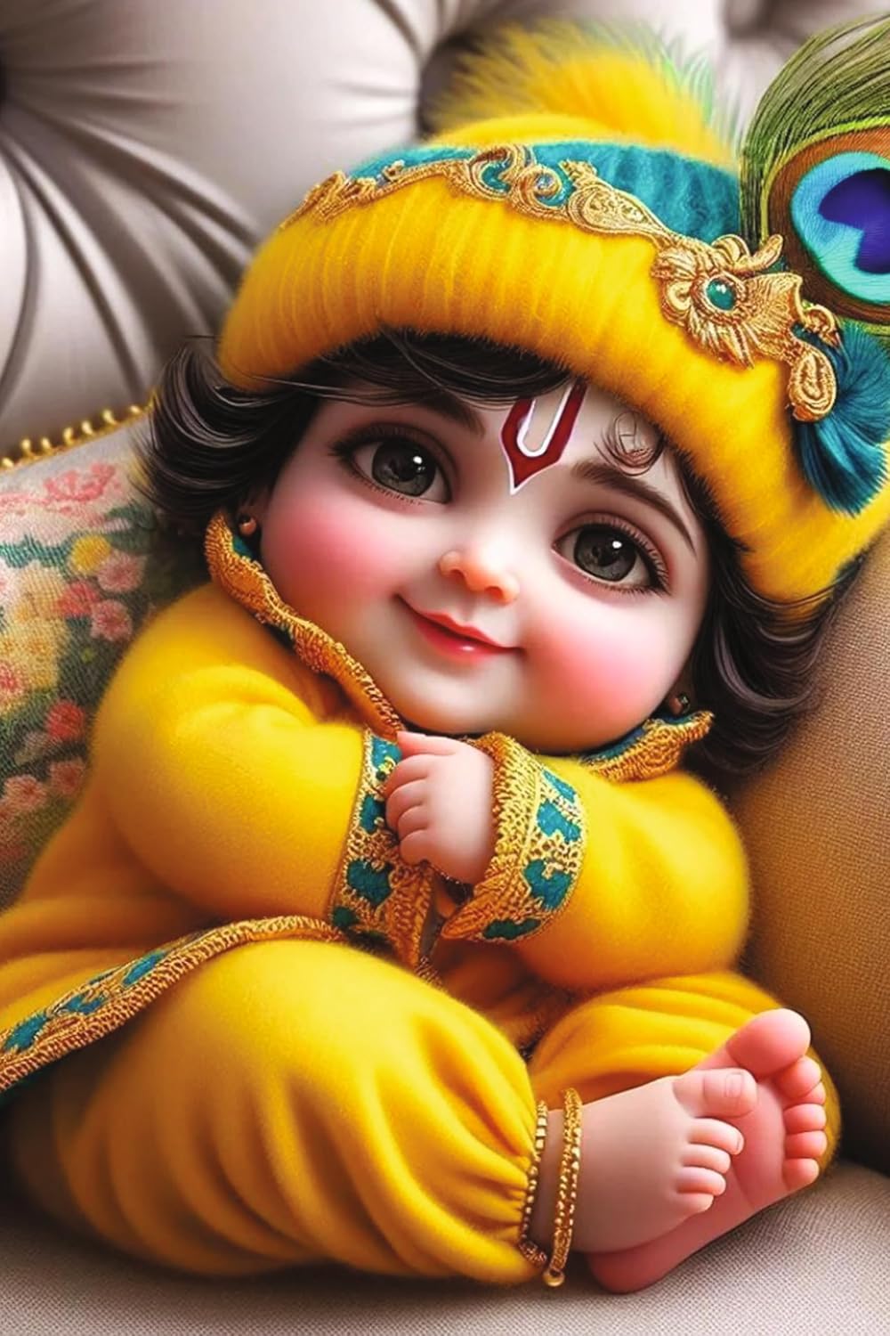 Graphic Word Little Baby Krishna Wall Poster | HD Poster for Room (Size ...