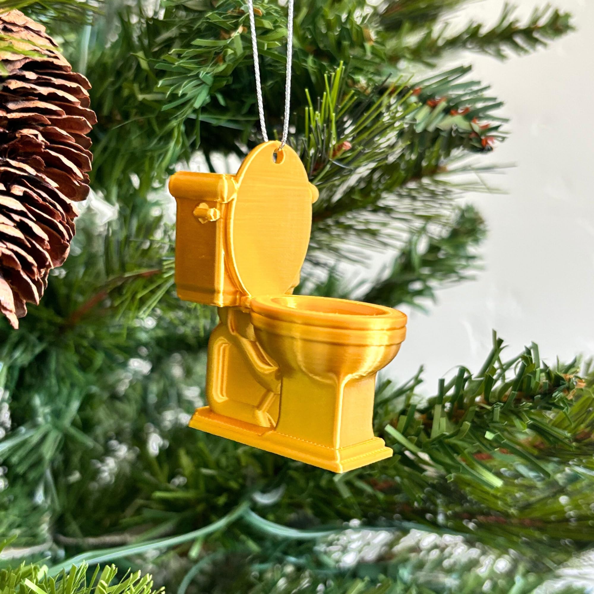 Amazon.com: MO'FUN Golden Christmas Throne Toilet Ornament for ...