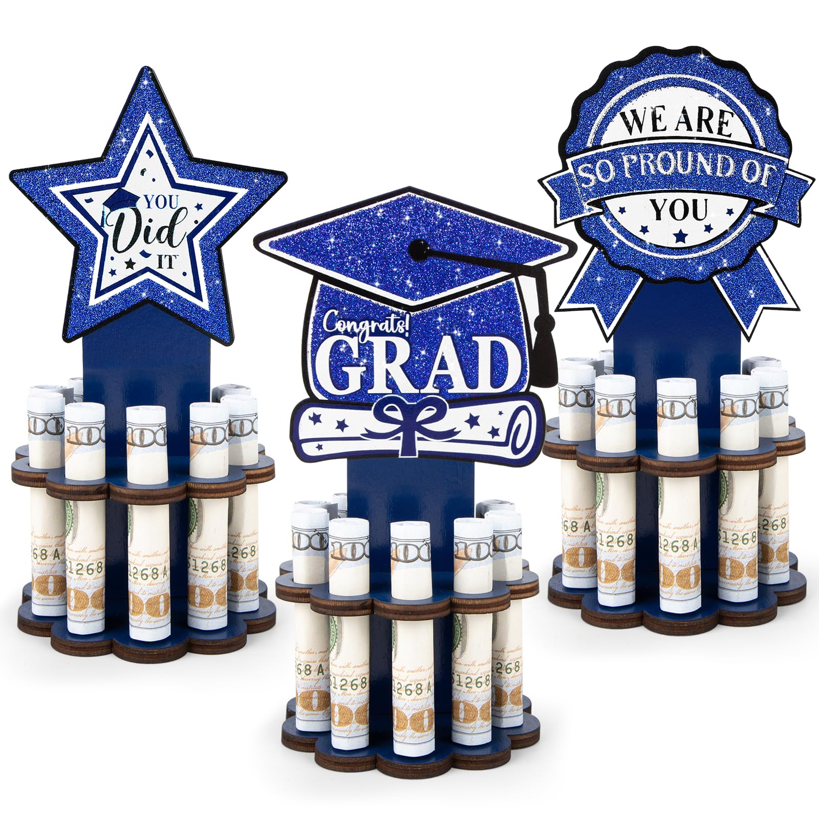 Amazon.com: 3 Pcs Graduation Money Holders, 2024 Wooden Graduation ...