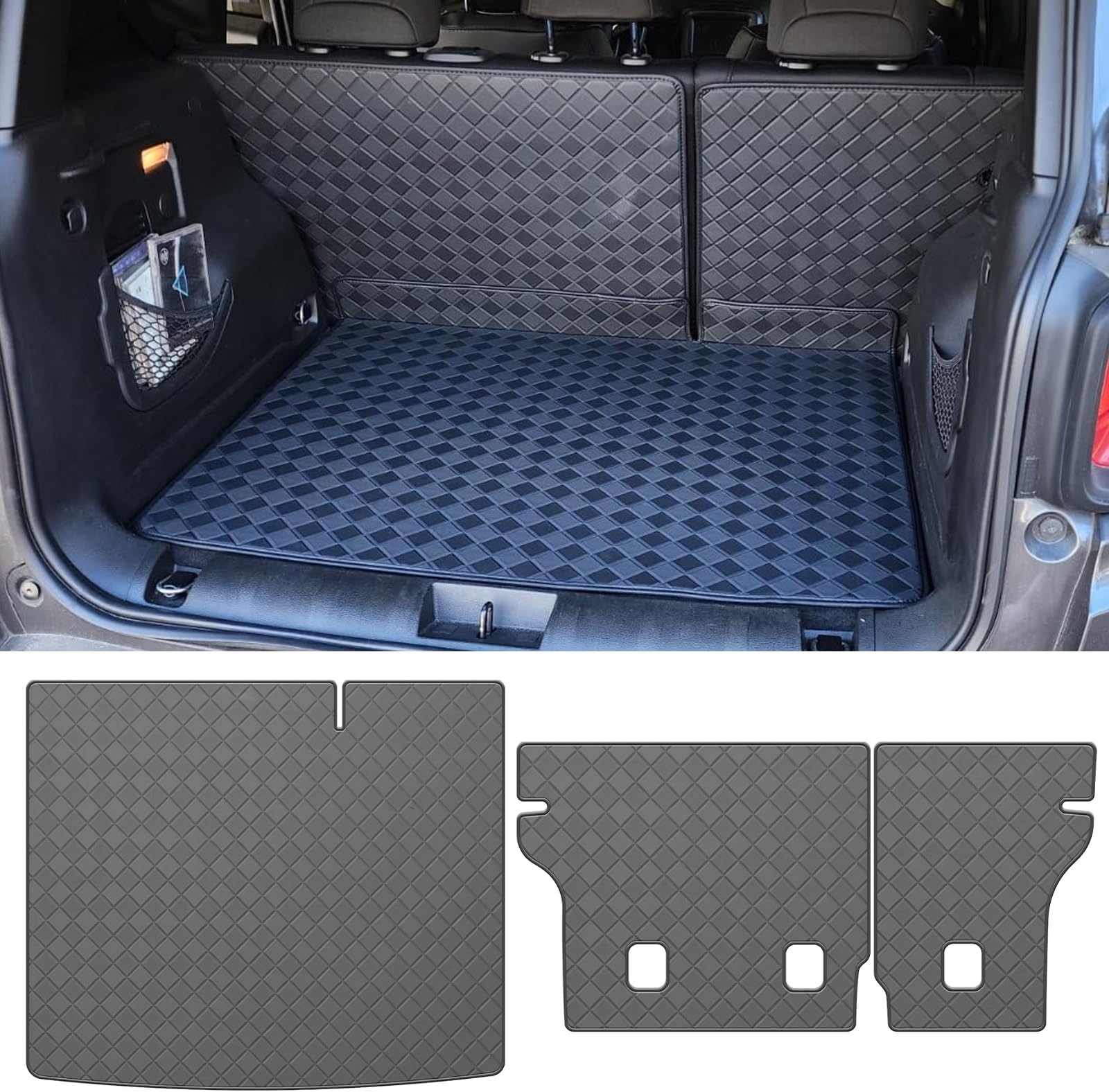 Amazon.com: for 2020-2024 Ford Escape Trunk Mat & Backrest Mat - Custom ...