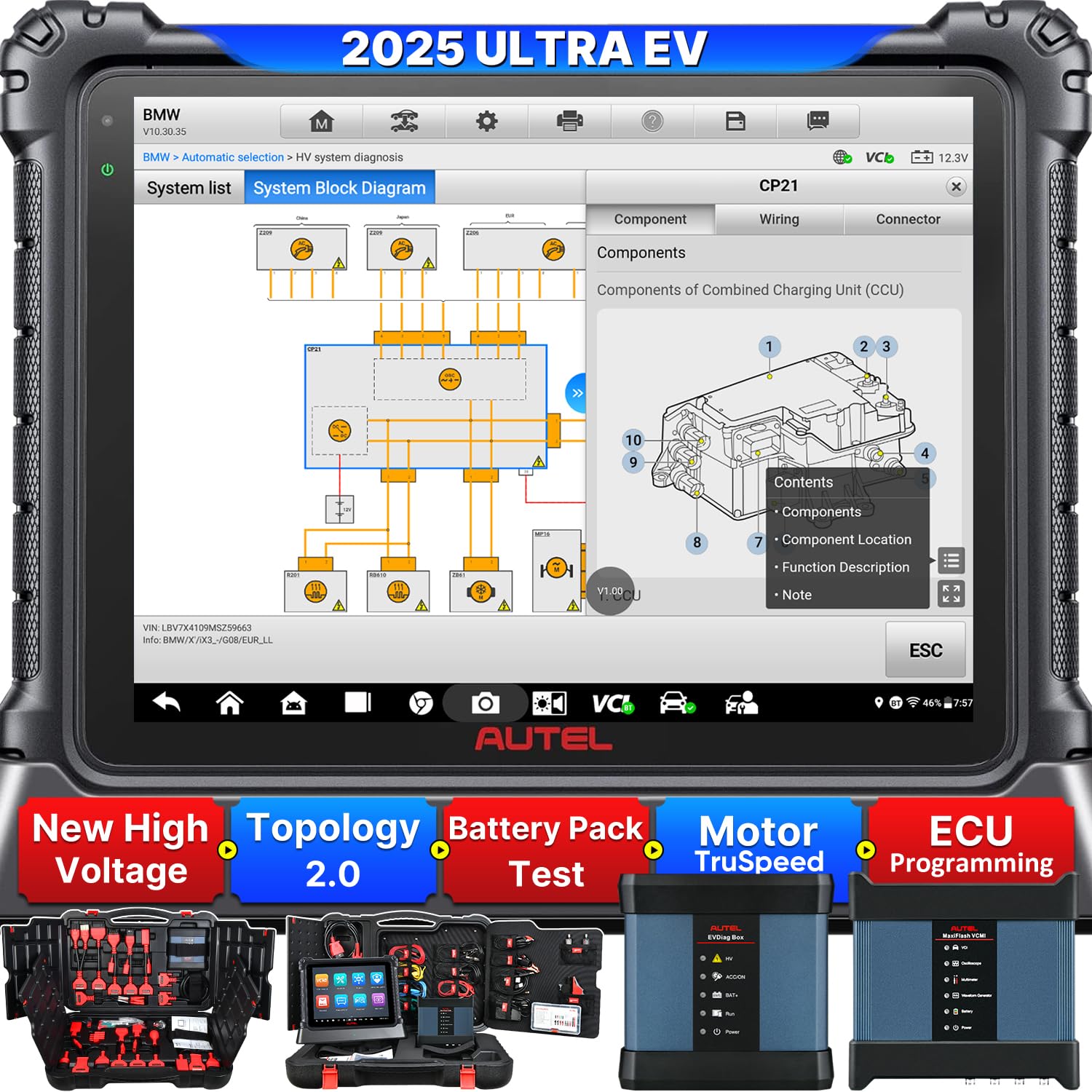 2025 Autel Maxisys Ultra Ev Ultraev Top Ev Diagnostic Scan | Desertcart ...