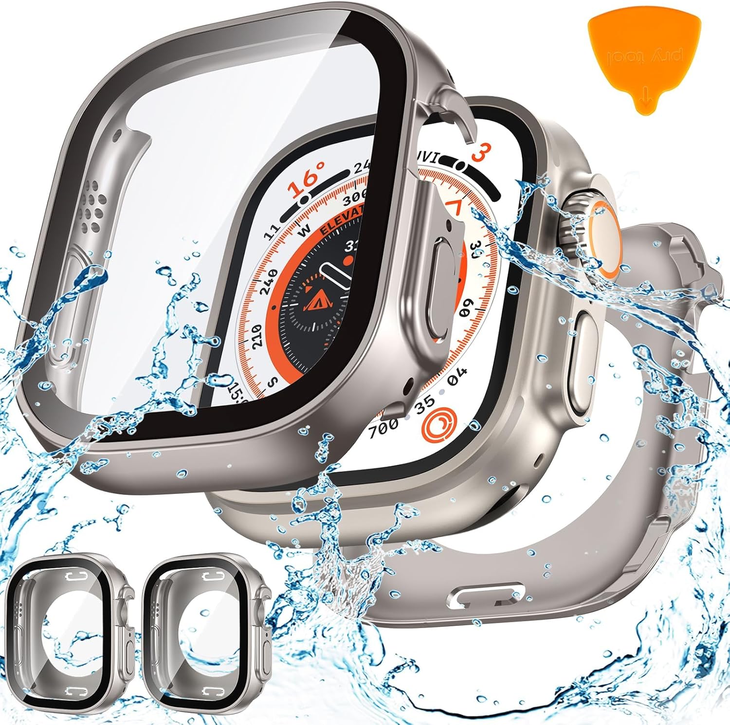 Amazon.com: Goton 2-Pack for Apple Watch Ultra 3/2/1 Screen Protector ...