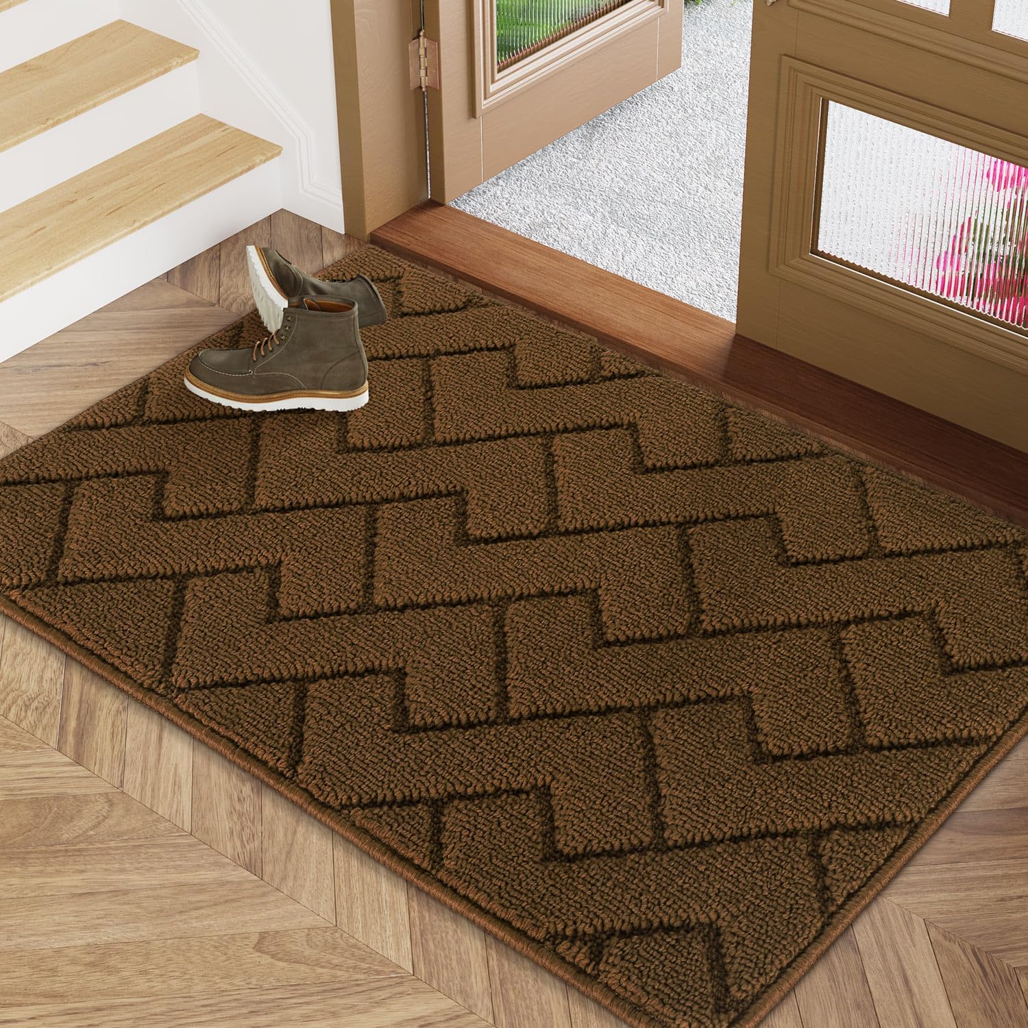 Amazon.com: hicorfe Indoor Doormat,Front Back Door Mat Rubber Backing Non Slip Door Mats 32"x40 ...