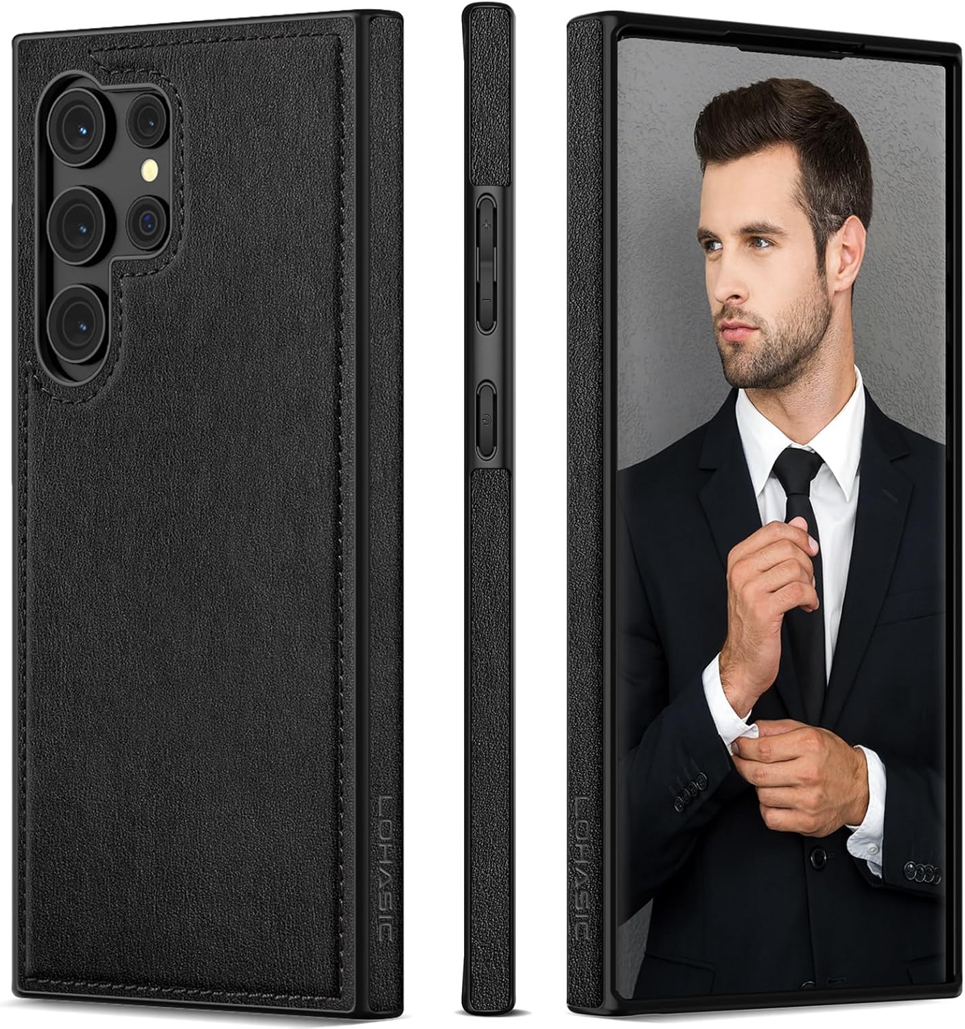 Amazon.com: LOHASIC for Samsung Galaxy S24 Ultra 5G Leather Case, Premium PU Leather Business ...