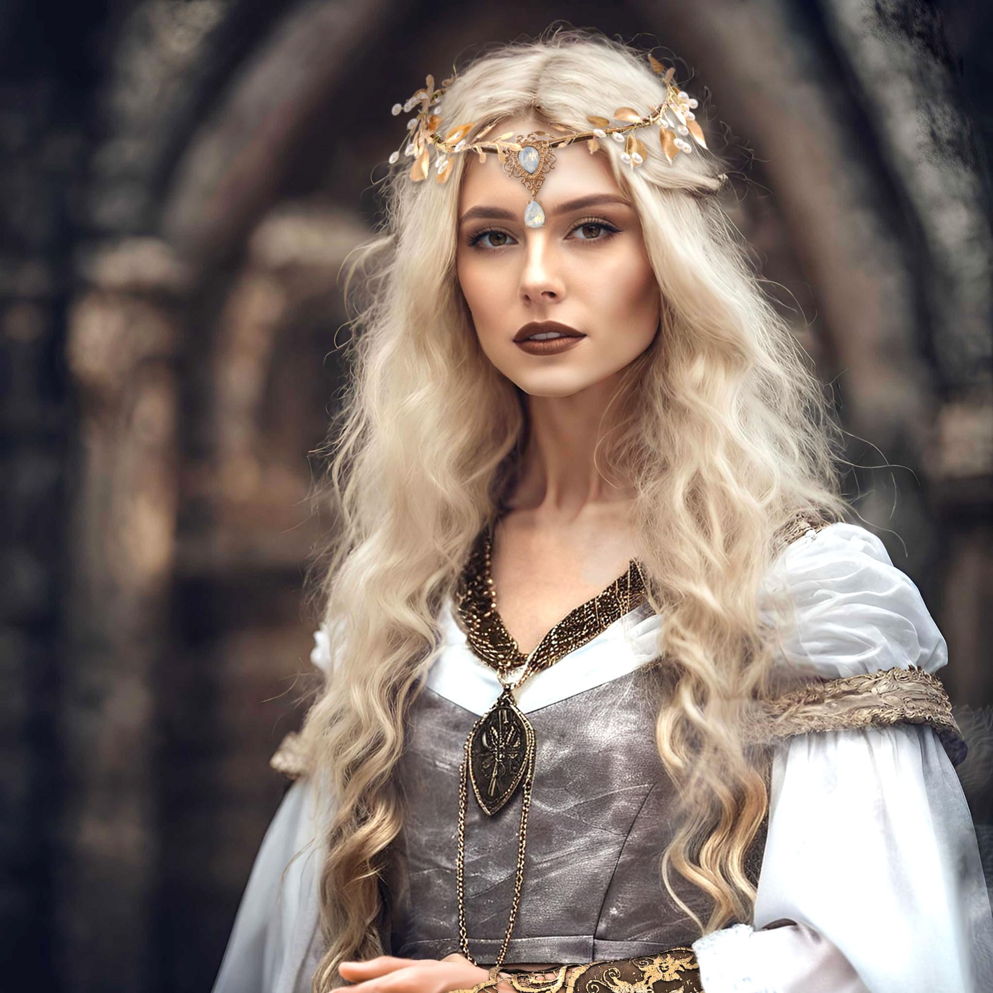 Snapklik.com : Leaf Renaissance Elf Headpiece Elf Ears Elf Crown Tiara ...