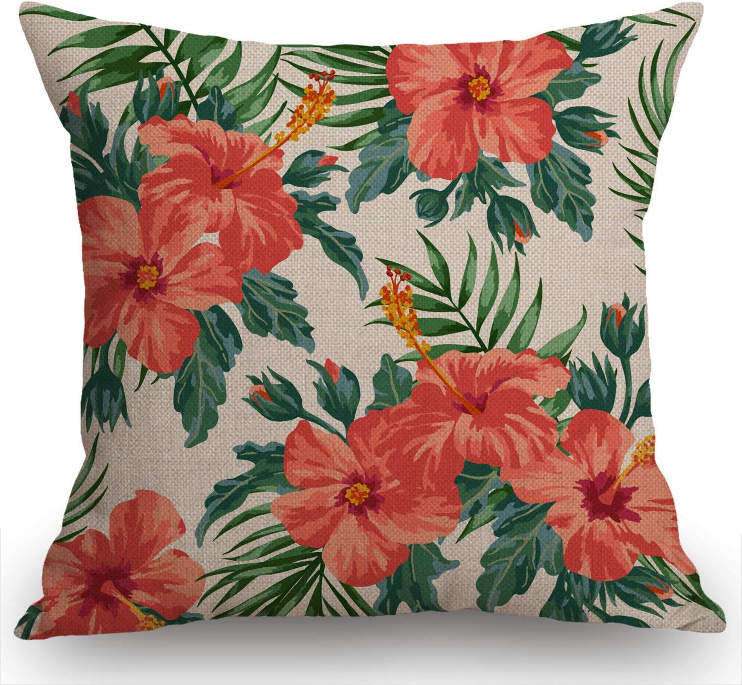 Amazon.com: ULOVE LOVE YOURSELF 4pack Tropical Throw Pillow Covers ...