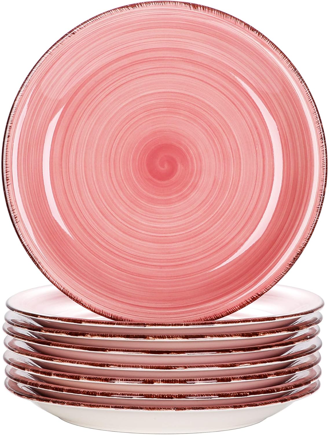 vancasso Bella Series Dinner Plates Set of 8 Spools Retro Hand-Painted ...