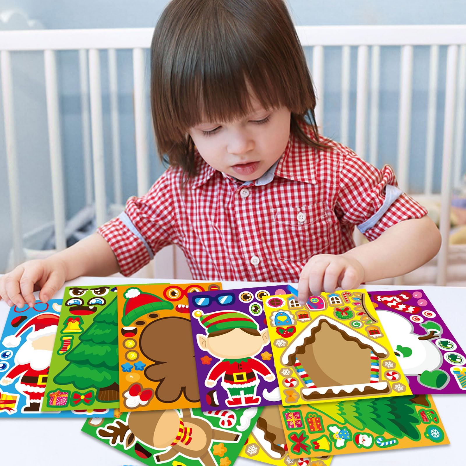 Snapklik.com : 32 Sheets Christmas Stickers For Crafts Make Your Own ...