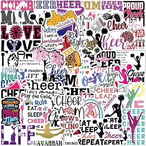 Amazon.com: 50pcs Cute Cheerleading Stickers for Water Bottle Funny ...