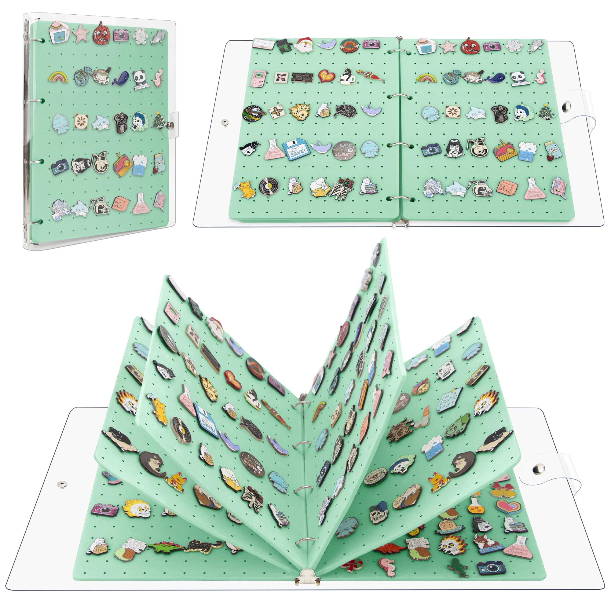 Snapklik.com : PACMAXI A4 Enamel Pin Display Book Organizer-300 Pin ...