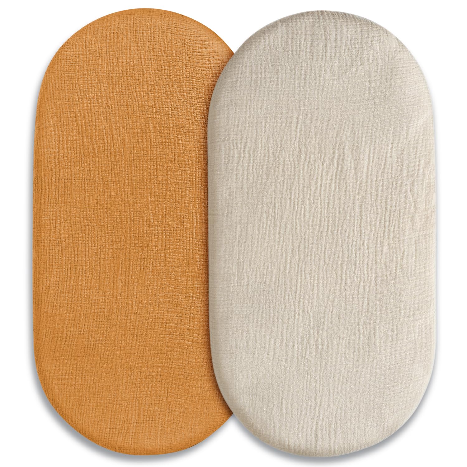 Amazon.com: Muslin Bassinet Fitted Sheets, 2 Pack for Baby Boy and Girl ...