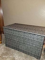 Amazon.com: MOORLITER Wicker Storage Trunk, 42.3 Gallon (160L) Large ...