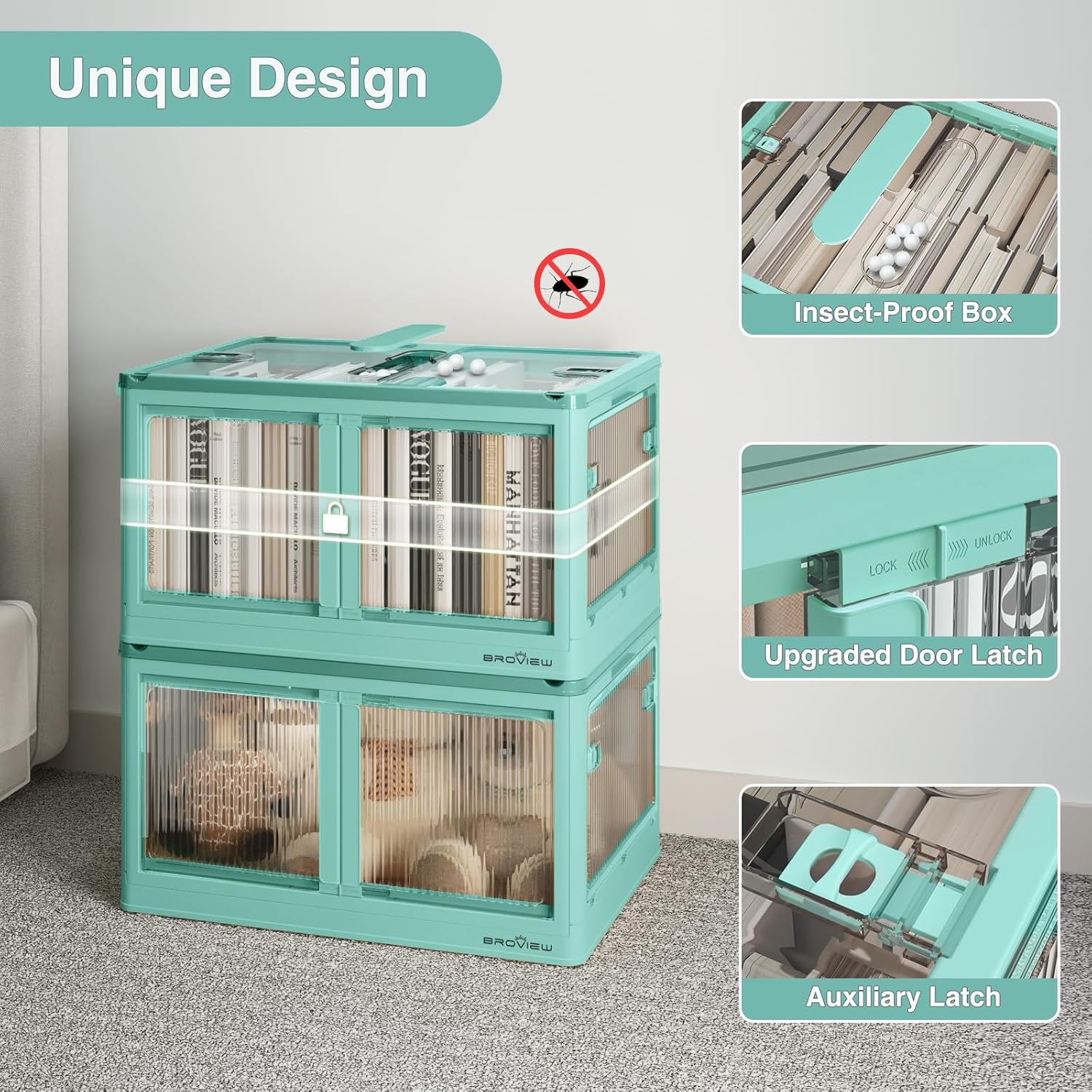 V5 – Contenedores de almacenamiento de plástico de 75 galones con tapas ...