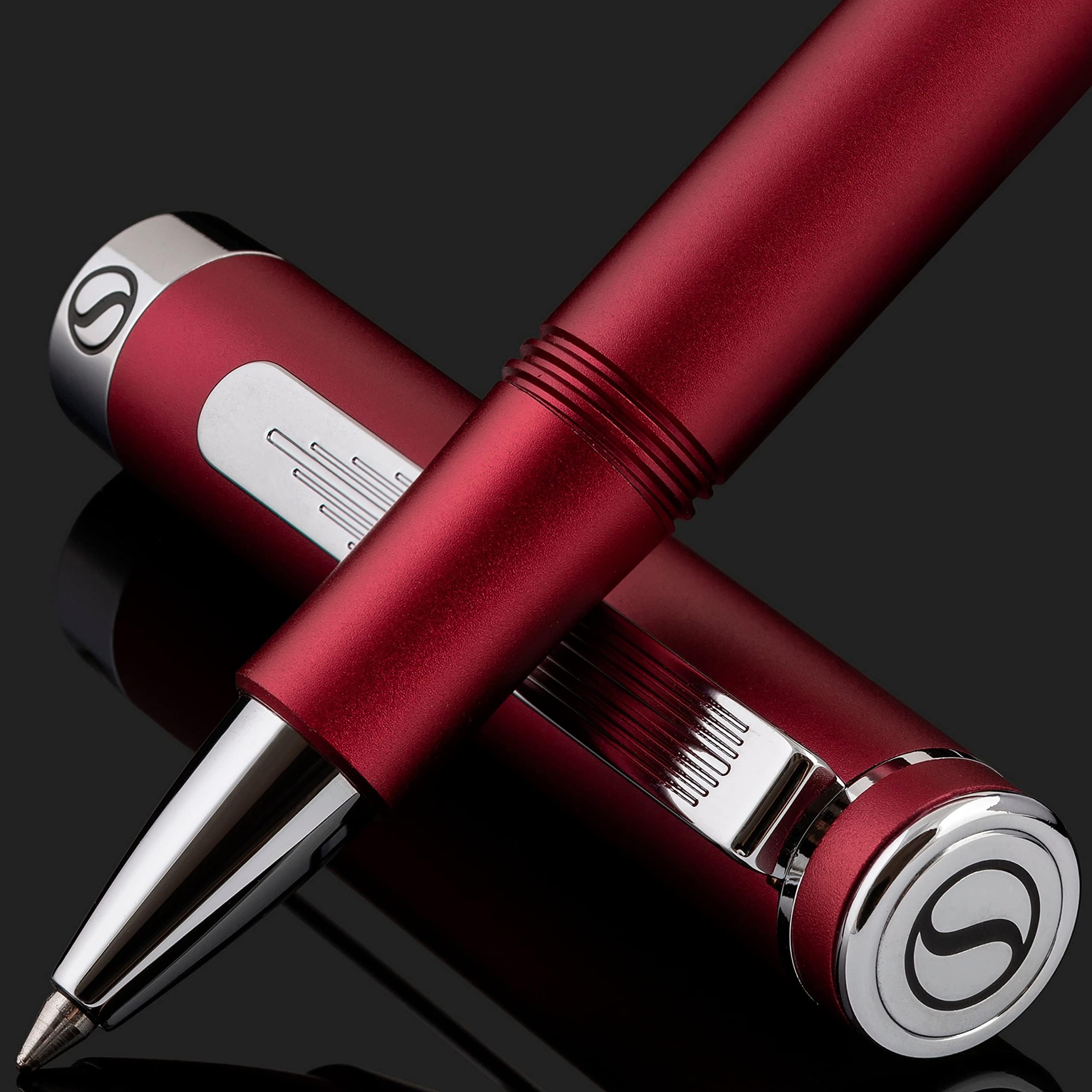 Scriveiner Deep Crimson Red Rollerball Stunning Red Lacquer Luxury Pen ...