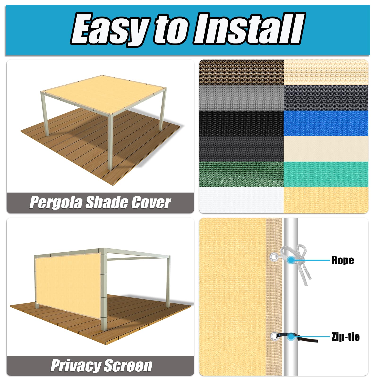 Snapklik.com : Amagenix 90% Shade Fabric 9X 22 Sand Sun Shade Cloth