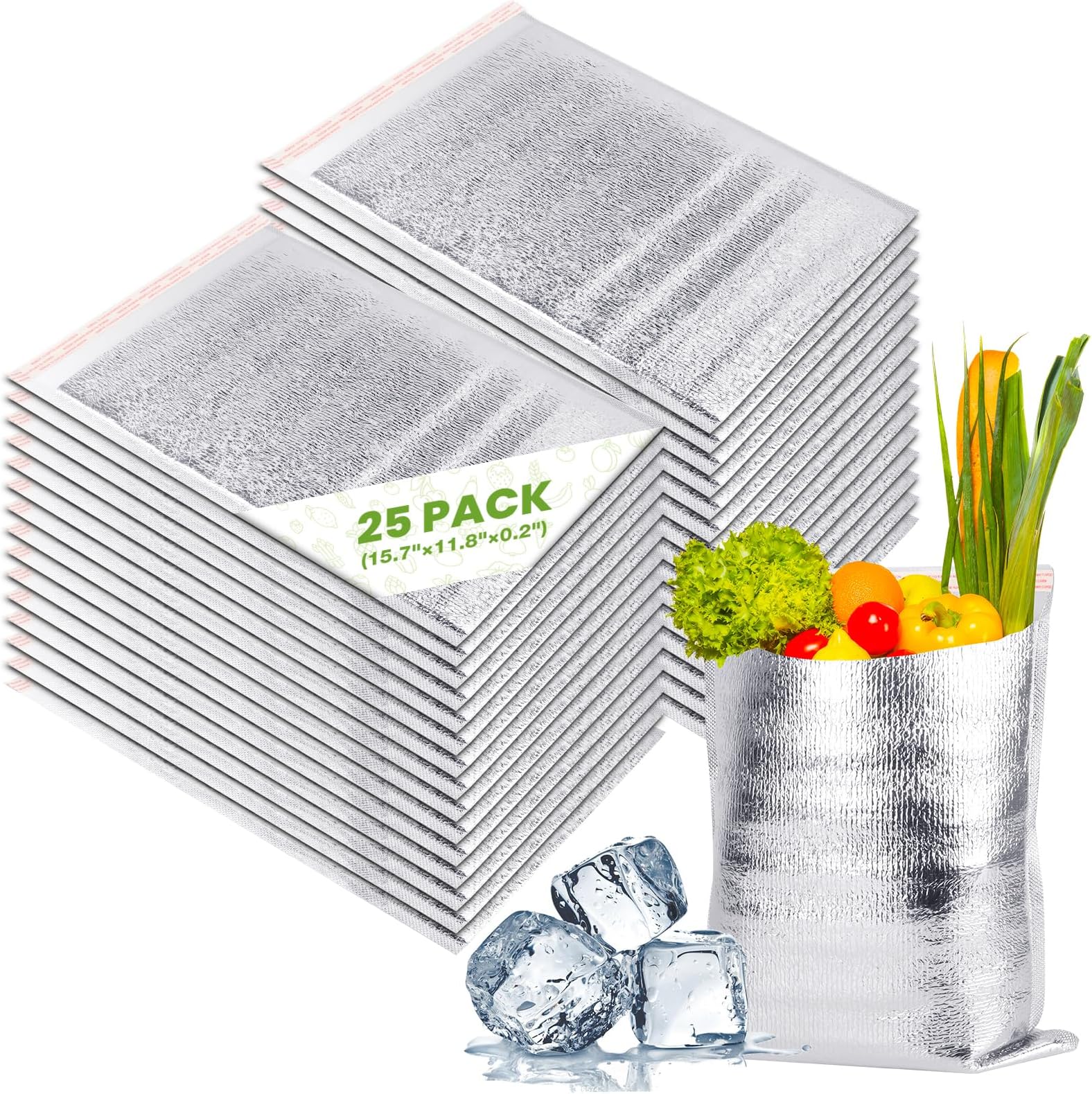 Amazon.com: Foil Thermal Sandwich Bags - 5 Pack - Reusable Insulated ...