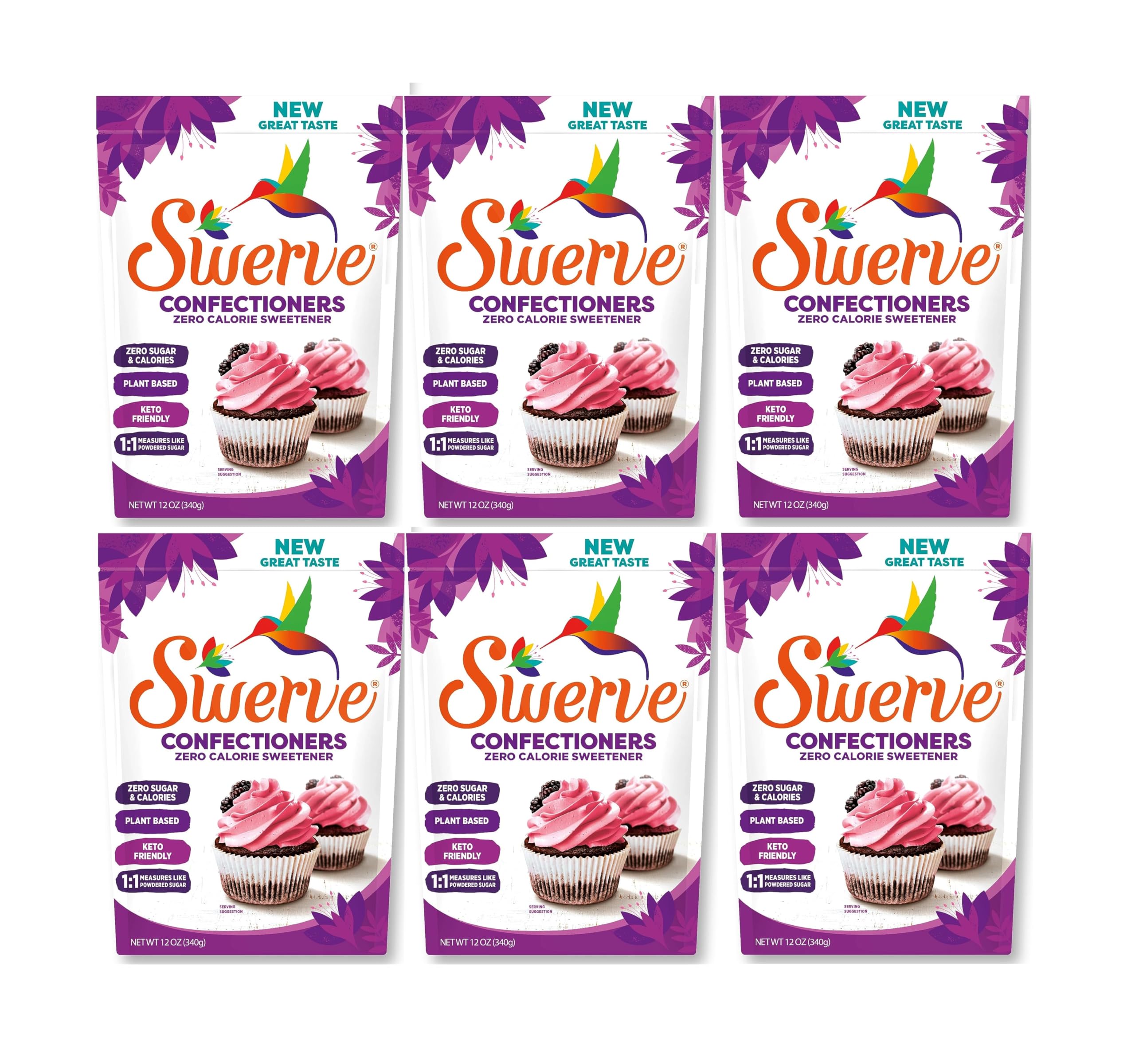 Swerve Sweetener Confectioners Sugar, 340 Grams, Pack of 6 : Amazon.ca ...