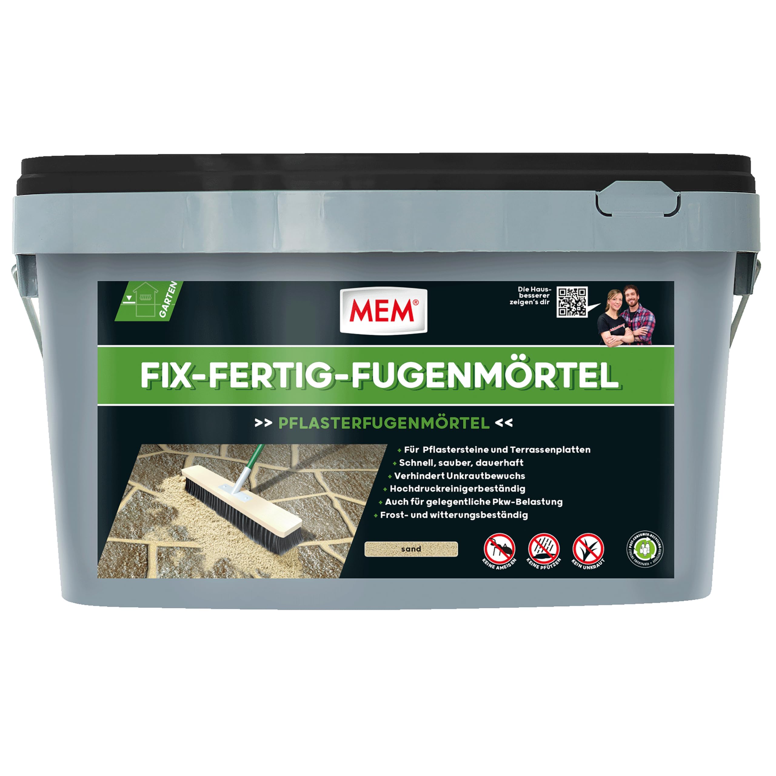 Mem Fix und Fertig Fugenmörtel, Sand, Keine Ameisen, Keine Pfützen 25 ...