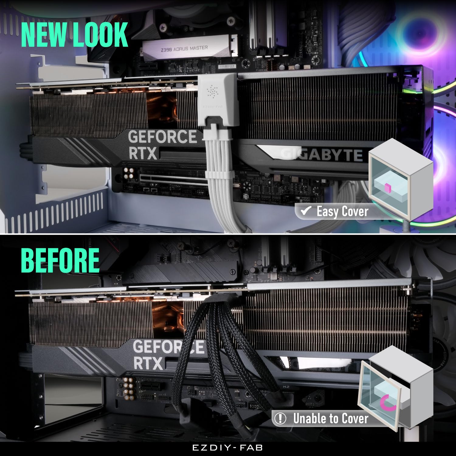 Snapklik.com : EZDIY-FAB PCIe 5.0 12VHPWR GPU Power Bridge, 12+4 Pin ...