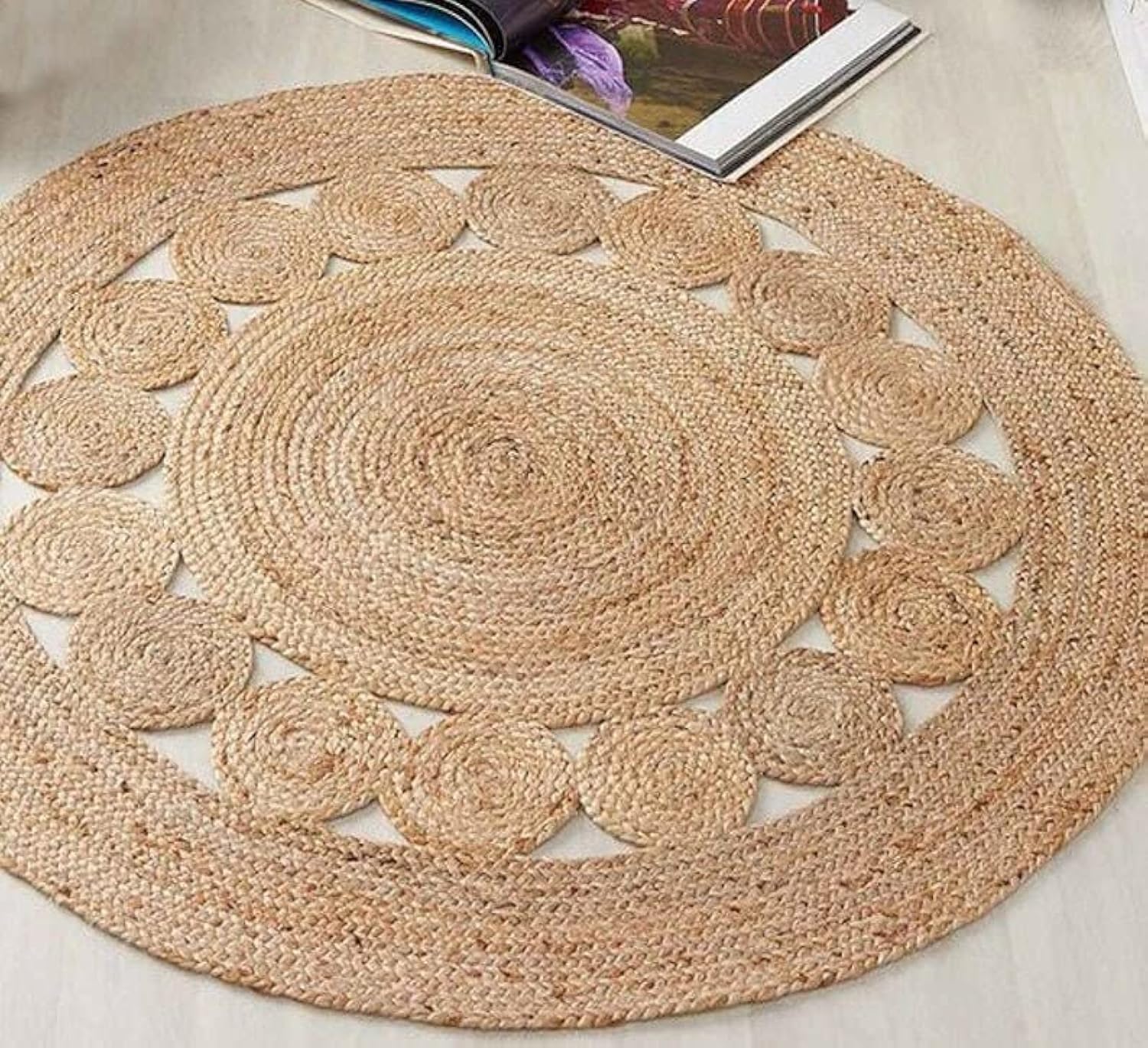 Amazon.com: Hand Braided Round Jute Rug Area Round Rugs Custom Size ...