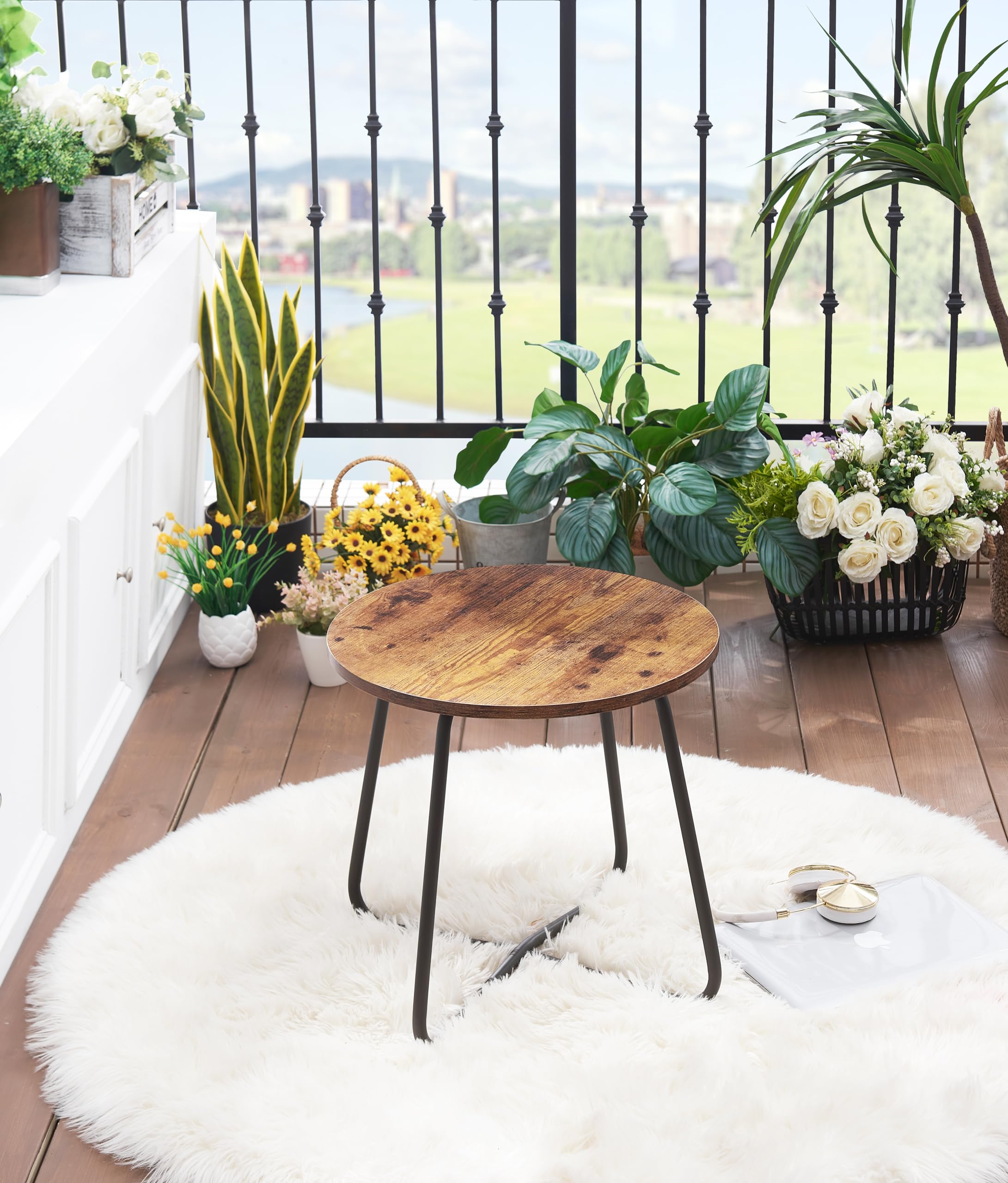 Snapklik.com : VECELO Patio Outdoor Side Snack Table