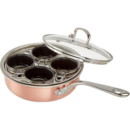 Amazon.com: 6 cups Egg Poacher Pan - Stainless Steel Poached Egg Cooker ...