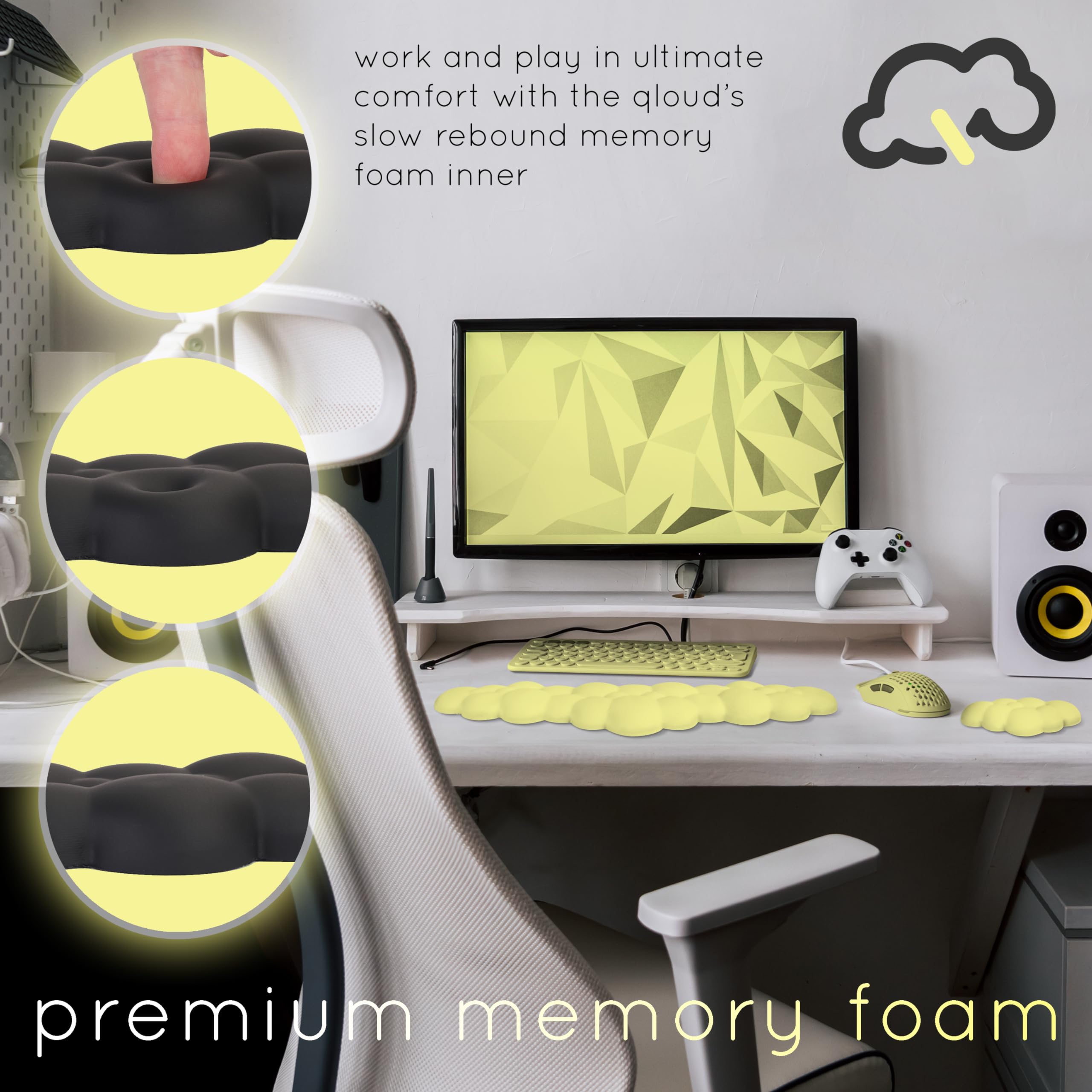 Snapklik.com : Create-ables Qloud Cloud Wrist Rest Keyboard Wrist Rest ...