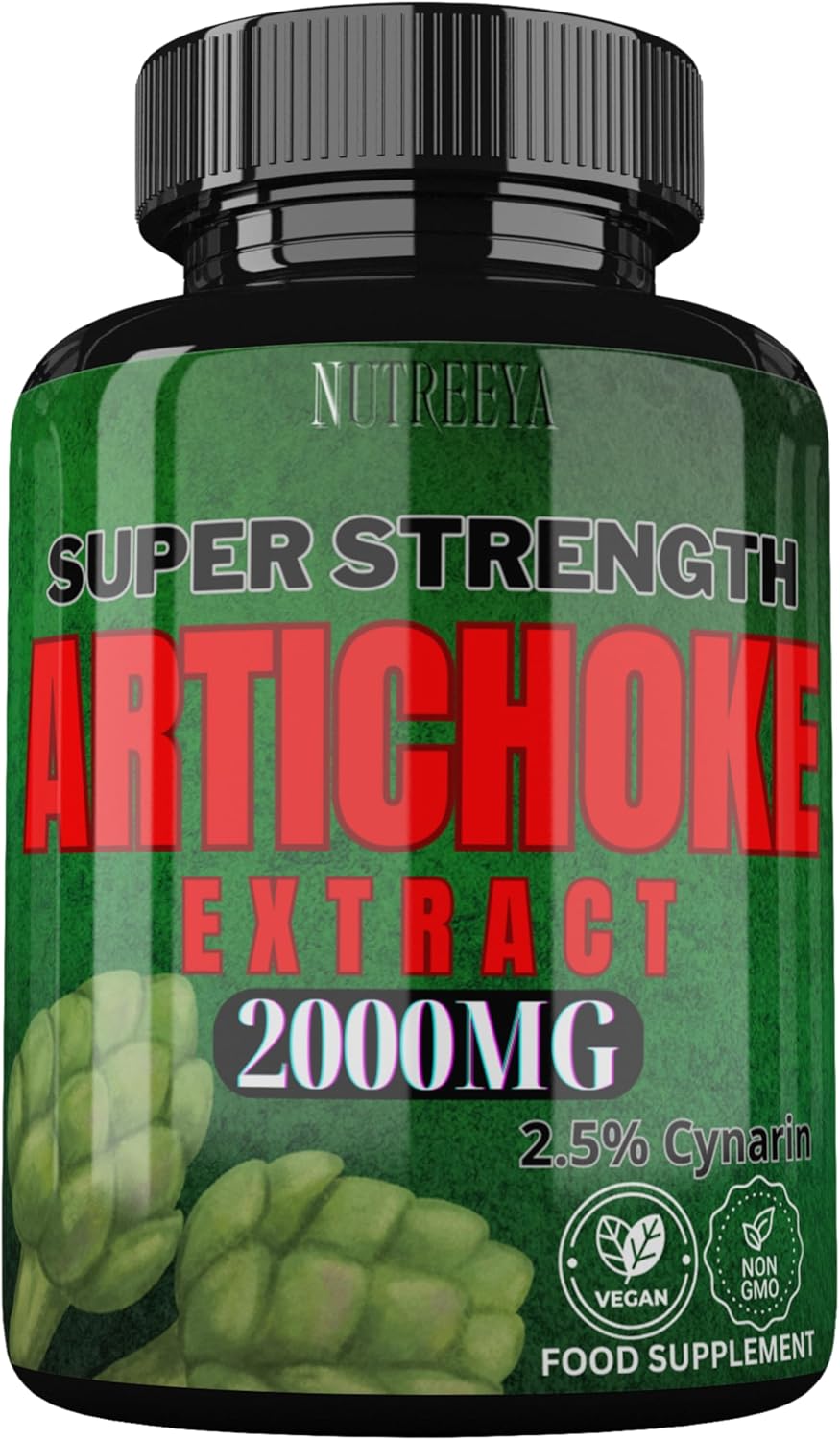 High Strength Artichoke 2000mg Strength,180 Vegan Tablets, 20:1 Extract ...