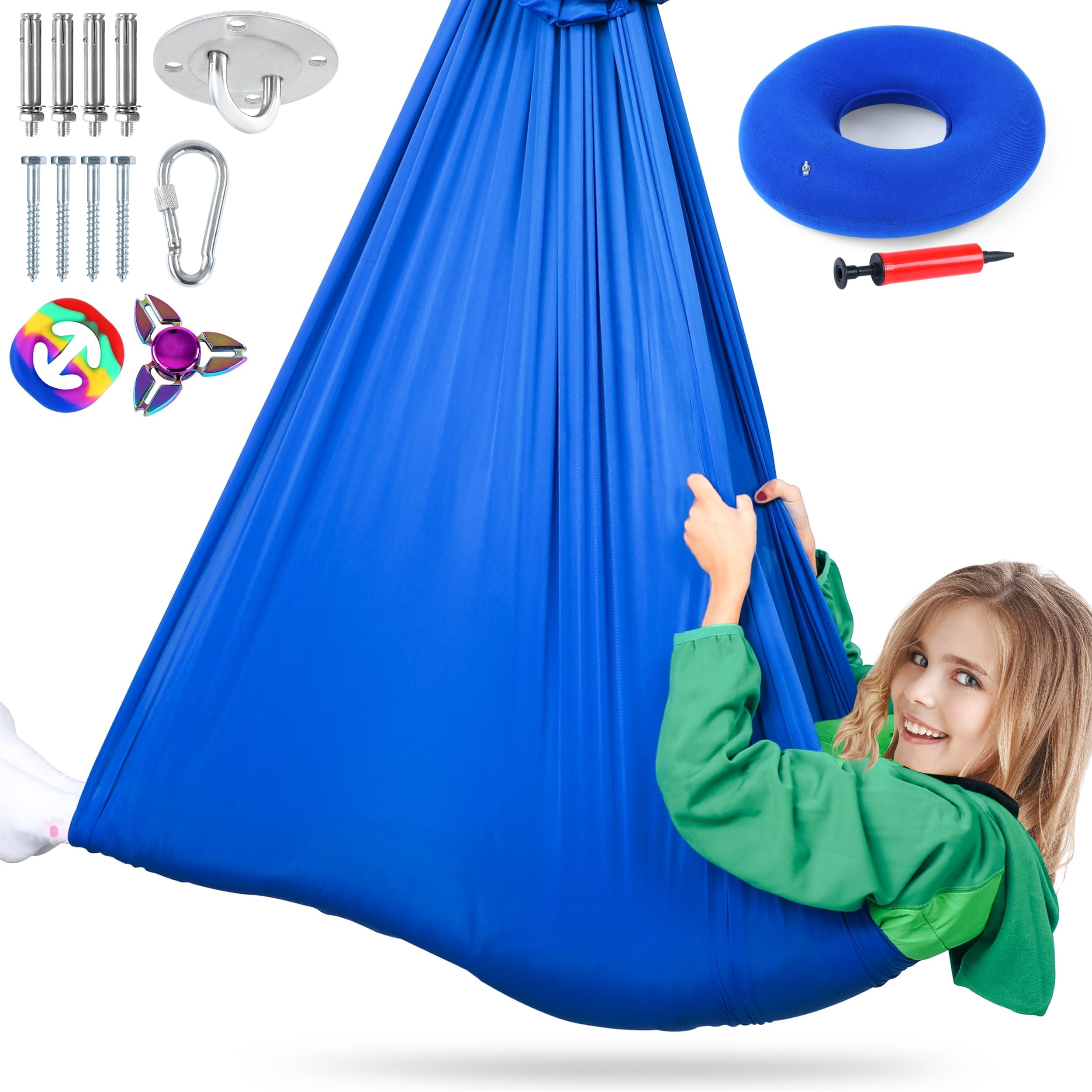 Amazon.com : Sensory Swing, Therapy Compression Cuddle Adjustable ...