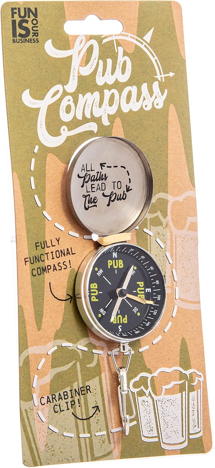 Boxer Gifts 'All Paths' Pub Compass | Funny Functional Outdoor Tool ...
