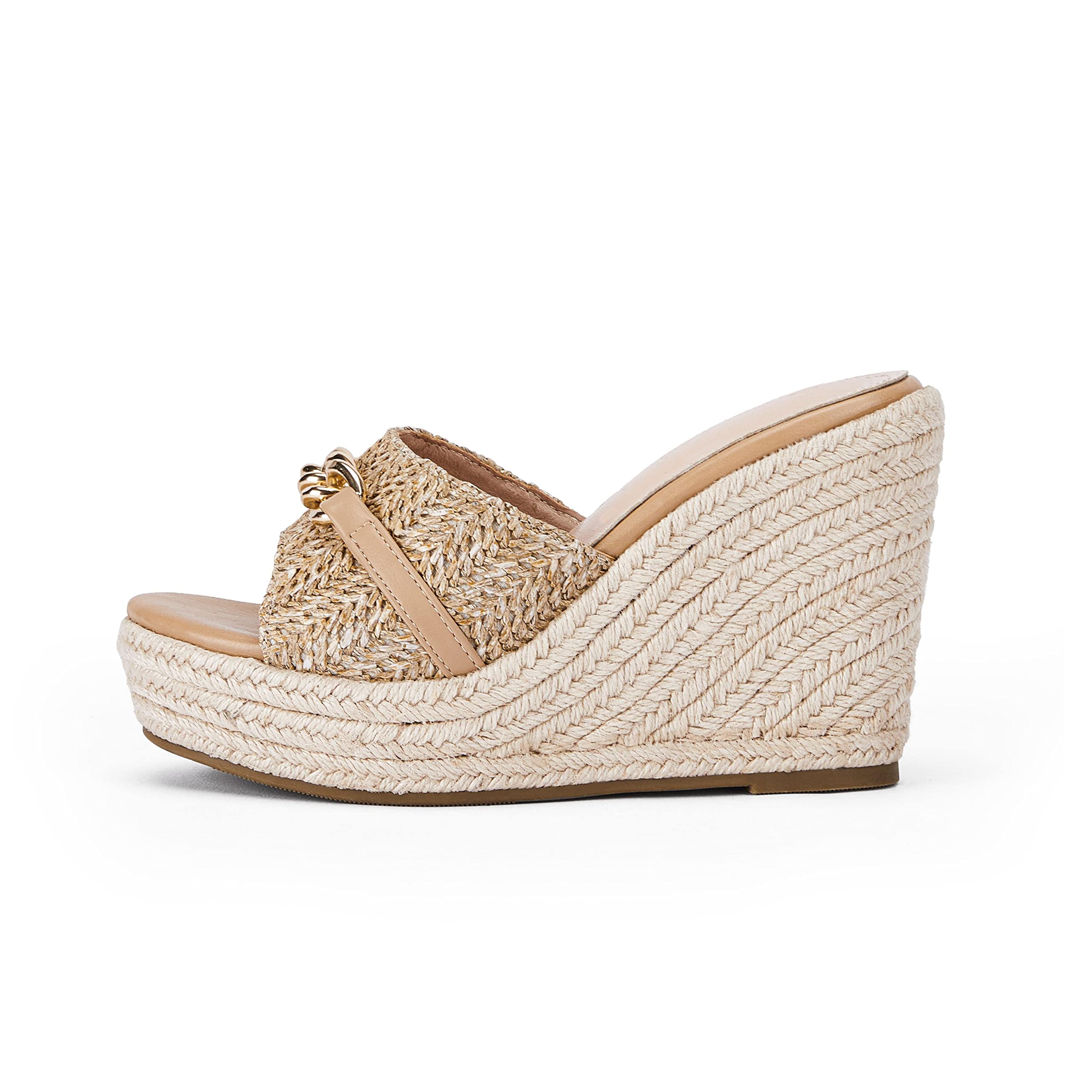Snapklik.com : Womens Chic Chain Wedge Sandals Espadrille Briaded Strap ...