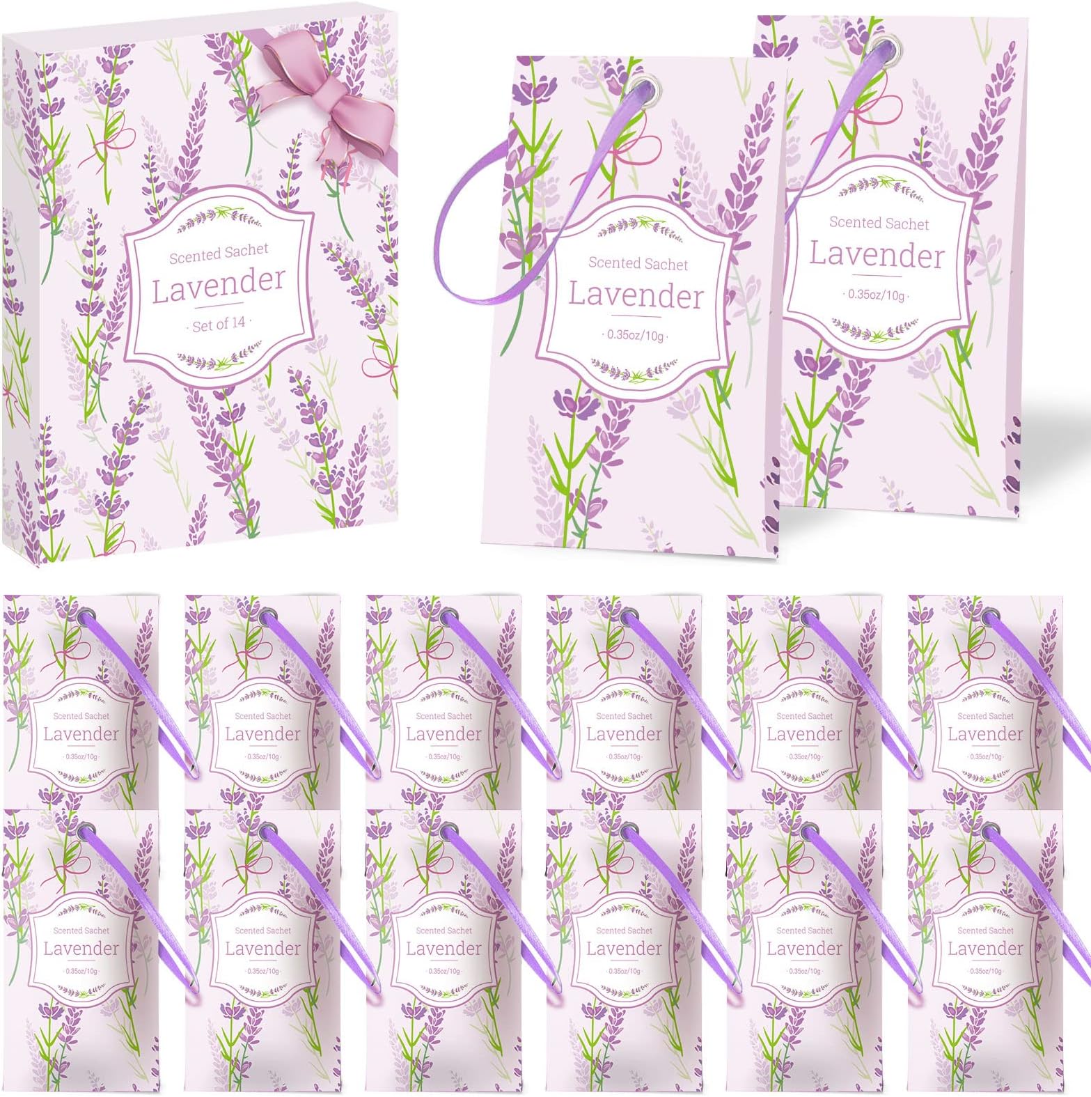 Amazon.com: SCENTORINI Lavender Sachets for Drawers and Closets, Long ...