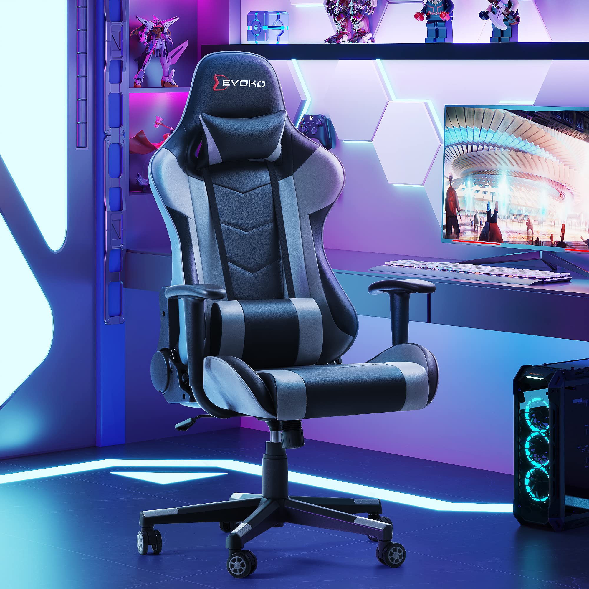 Snapklik.com : Devoko Ergonomic Gaming Chair Racing Style Adjustable ...