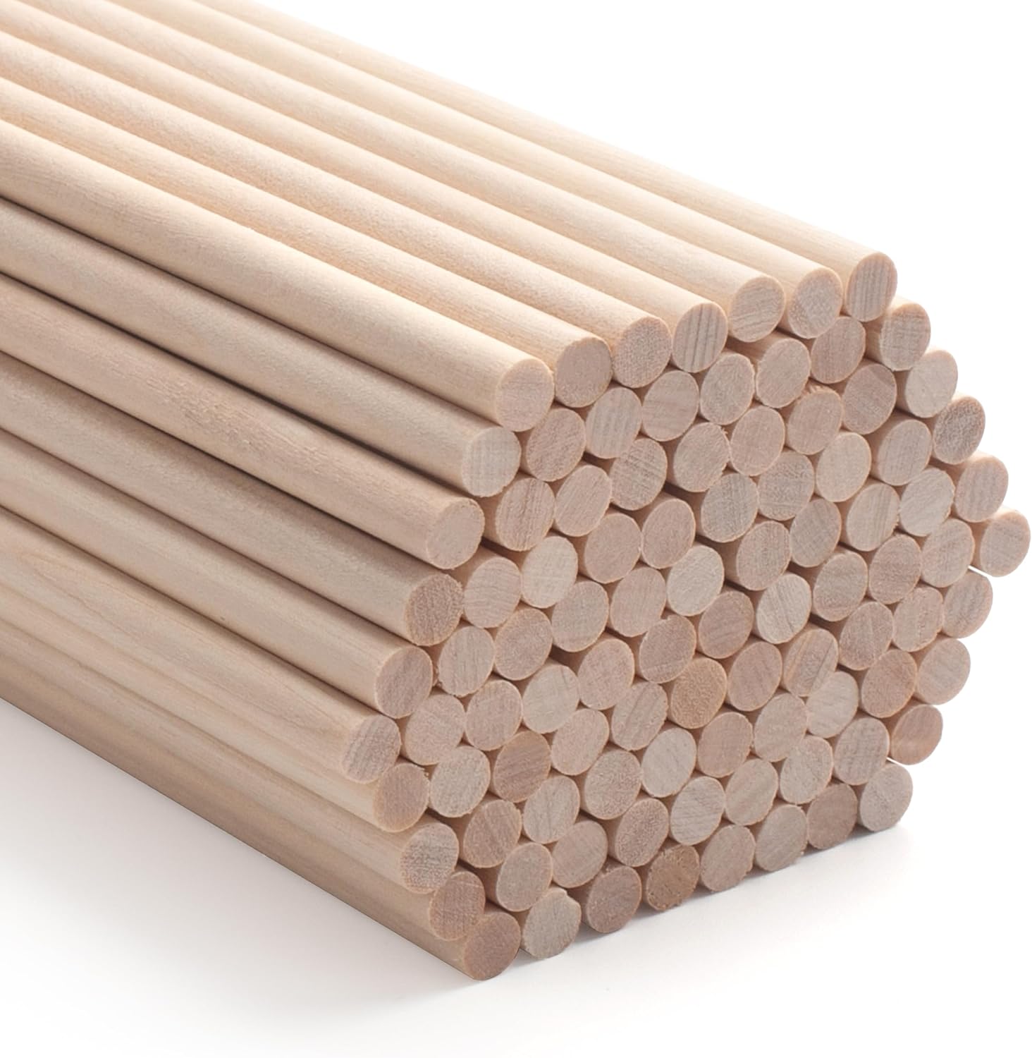 Amazon.com: ONUPGO 100 PCS Dowel Rods, 1/4 x 6 Inch Round Wooden Dowels ...