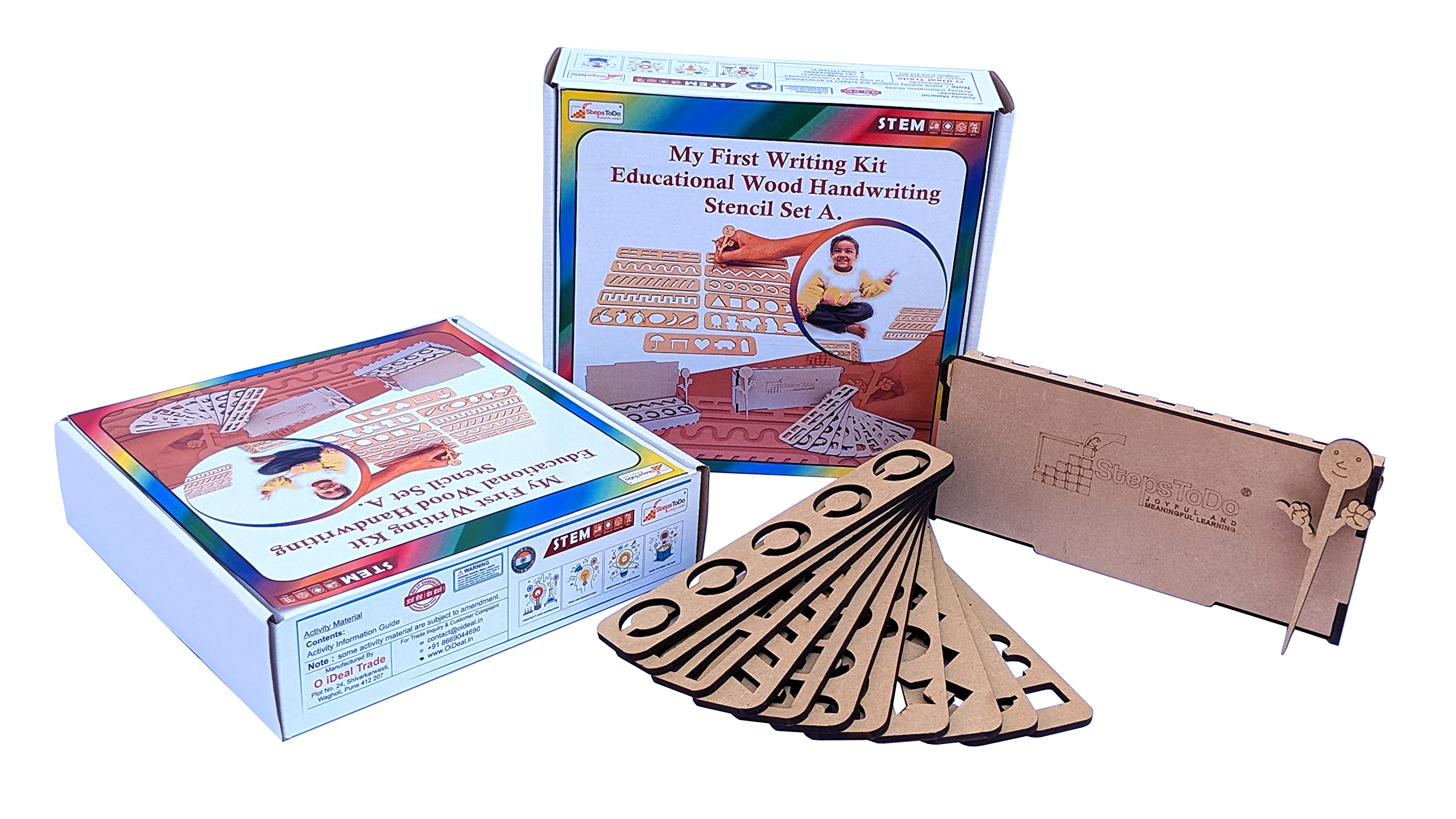 Buy StepsToDo My First Writing Kit. Pattern Tracing Stencil Set A. Zig ...