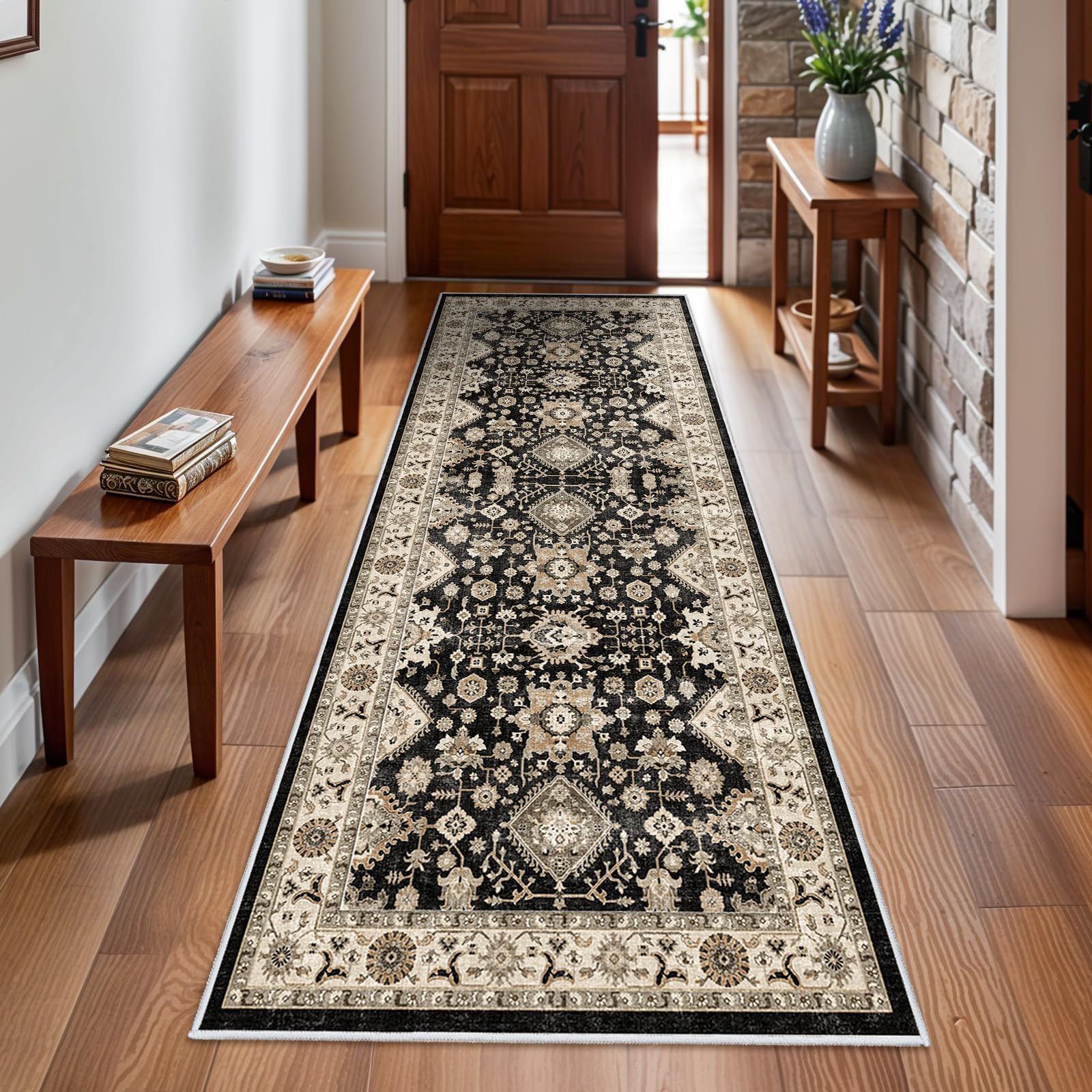 Amazon.com: Bavni Runner Rug, Ultra-Thin Foldable Low Pile Rugs for ...