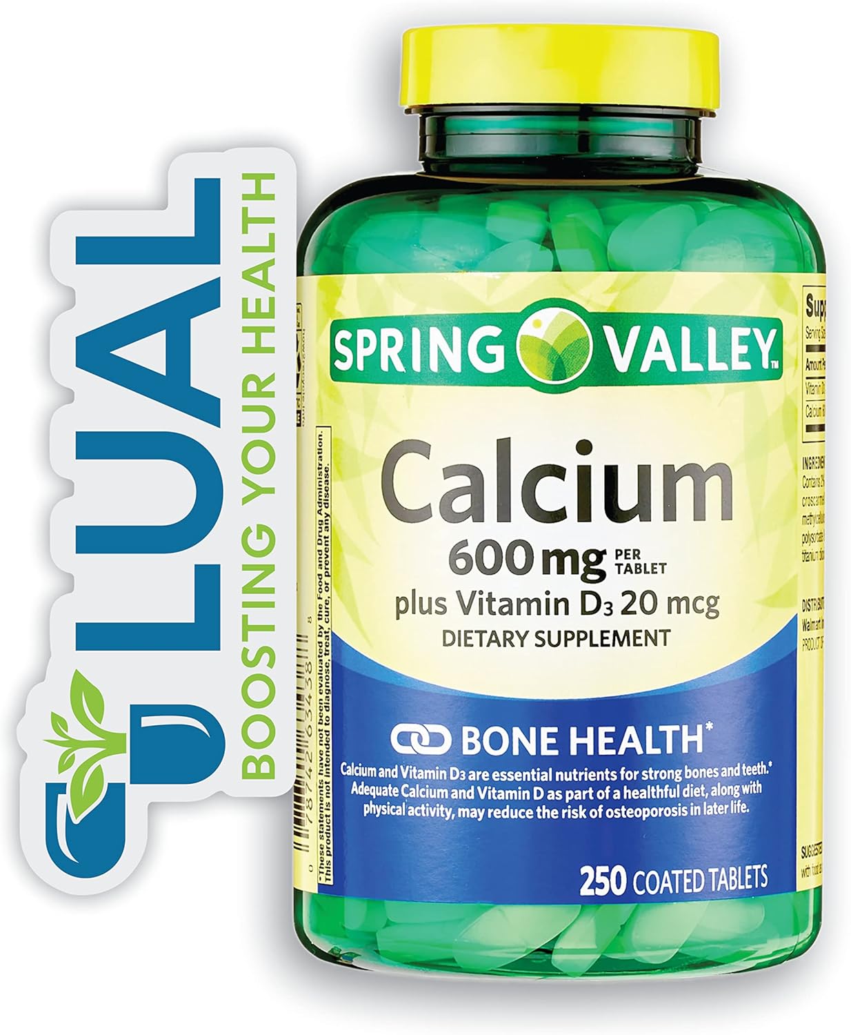 Amazon.com: Calcium Plus Vitamin D. Includes Luall Sticker + Spring ...